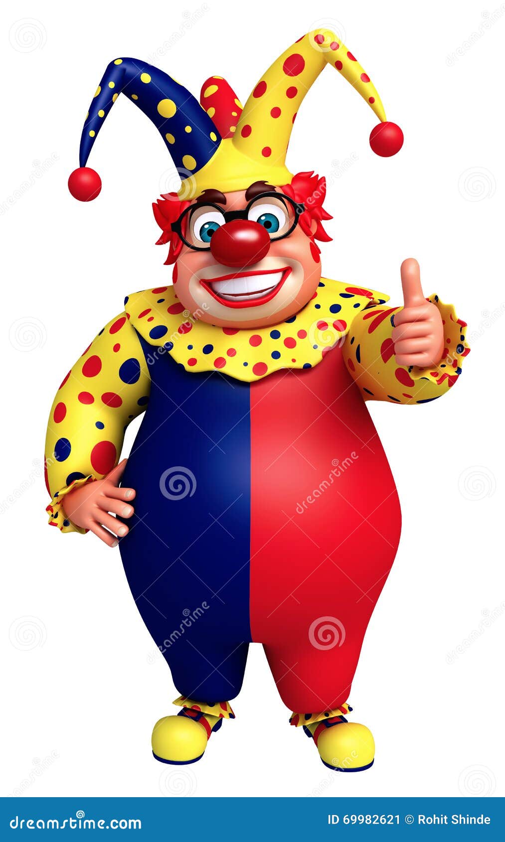 Happy clown stock illustration. Illustration of nose - 69982621