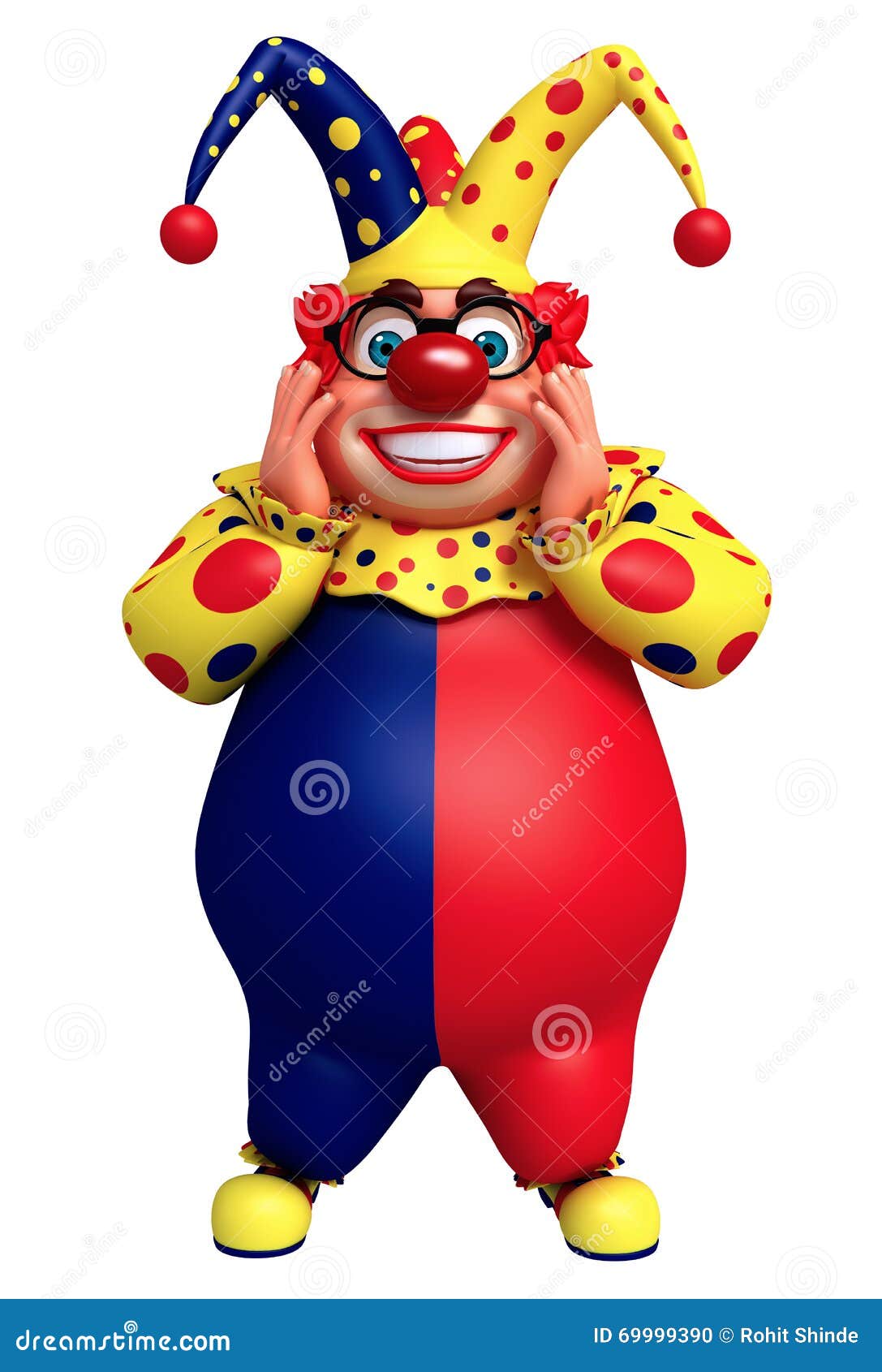 Happy Clown with Funny Pose Stock Illustration - Illustration of laugh ...