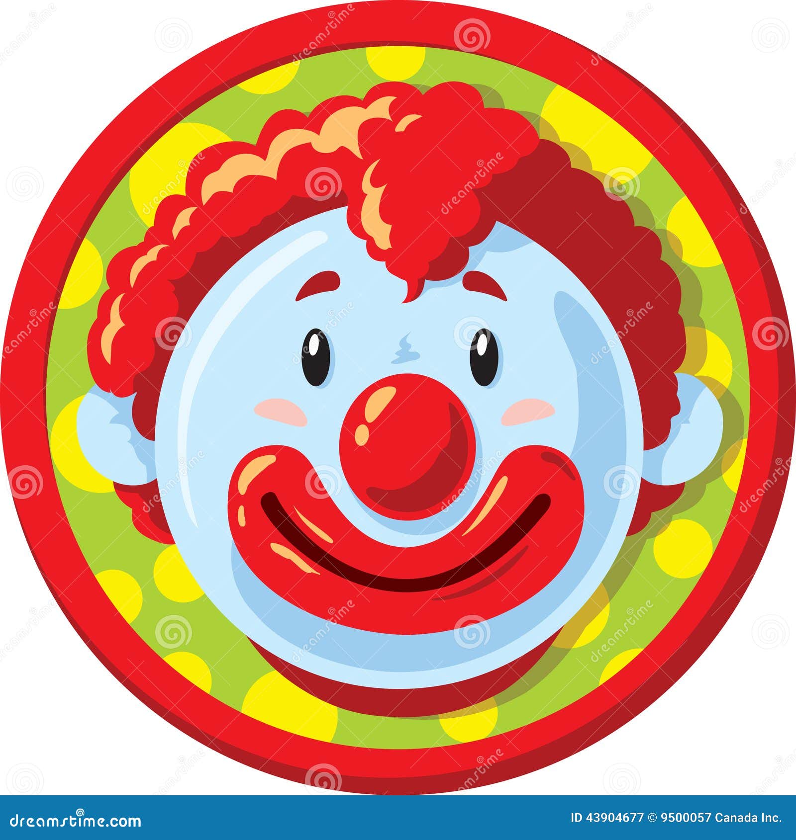 Happy clown Icon stock vector. Illustration of nose, party - 43904677