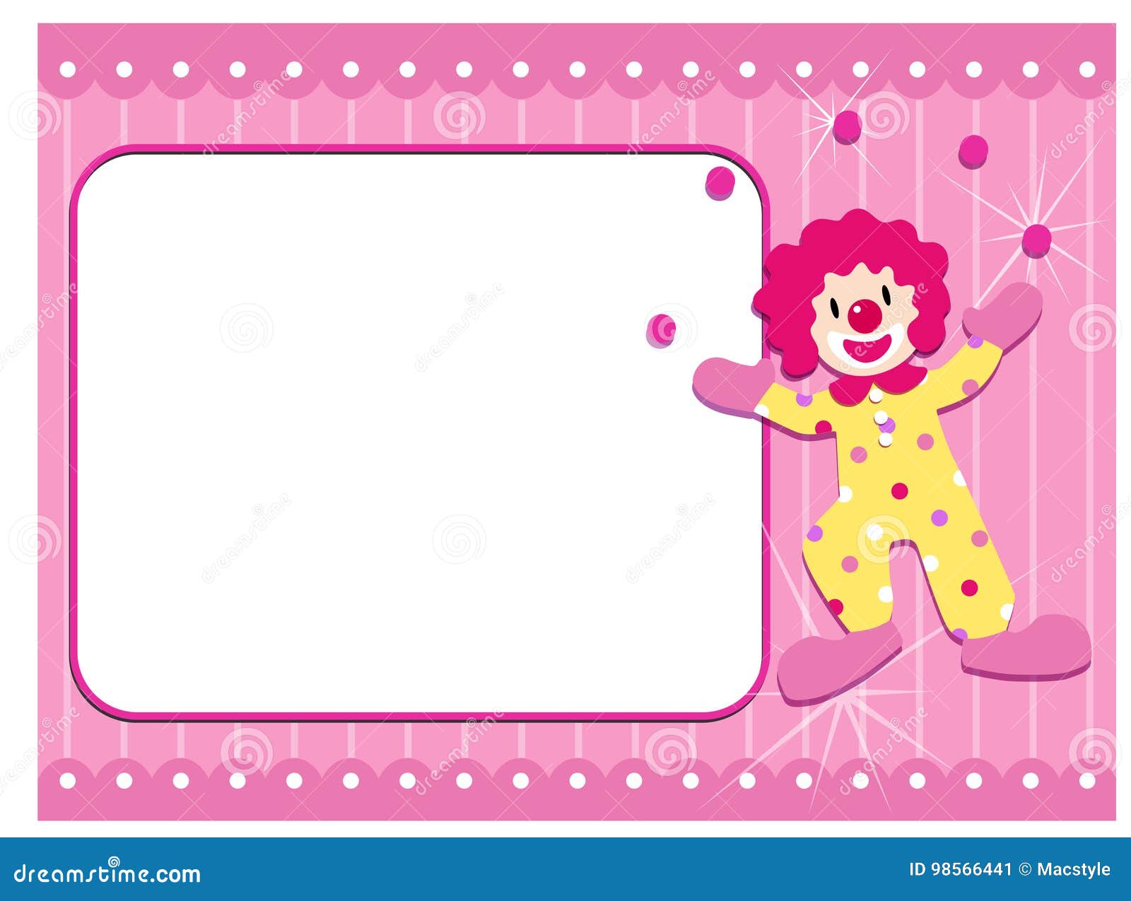 Happy clown stock illustration. Illustration of juggling - 98566441