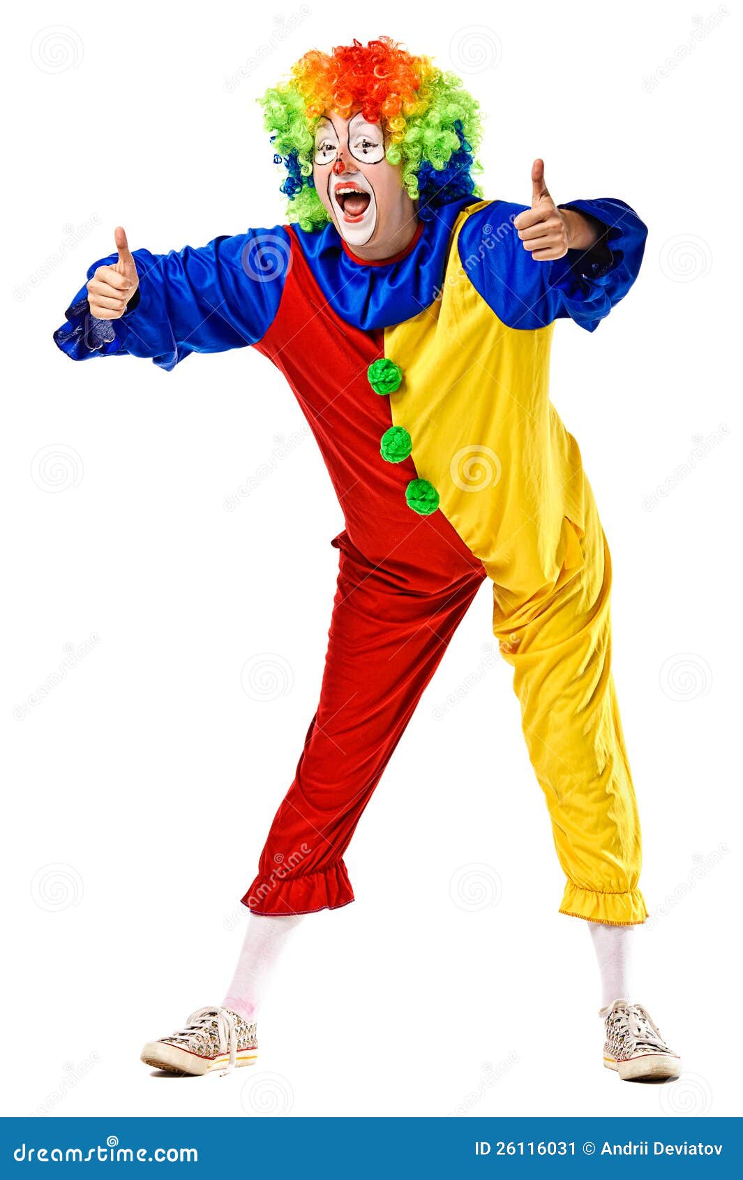 Happy Clown Shouw Thumbs Up Stock Image - Image of carnival, hair: 26116031