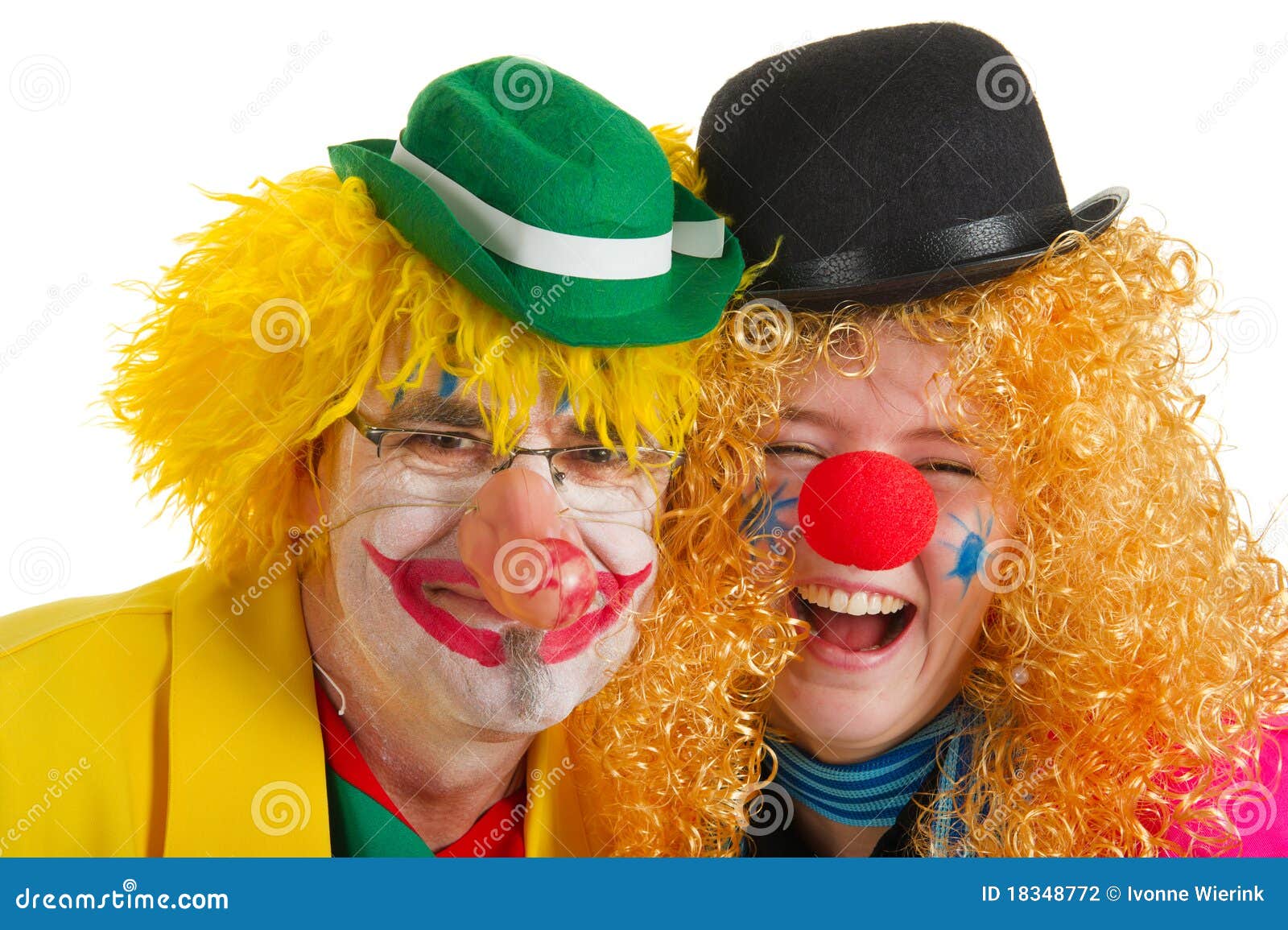 Happy clowns stock photo. Image of heads, comicals, clowns - 18348772