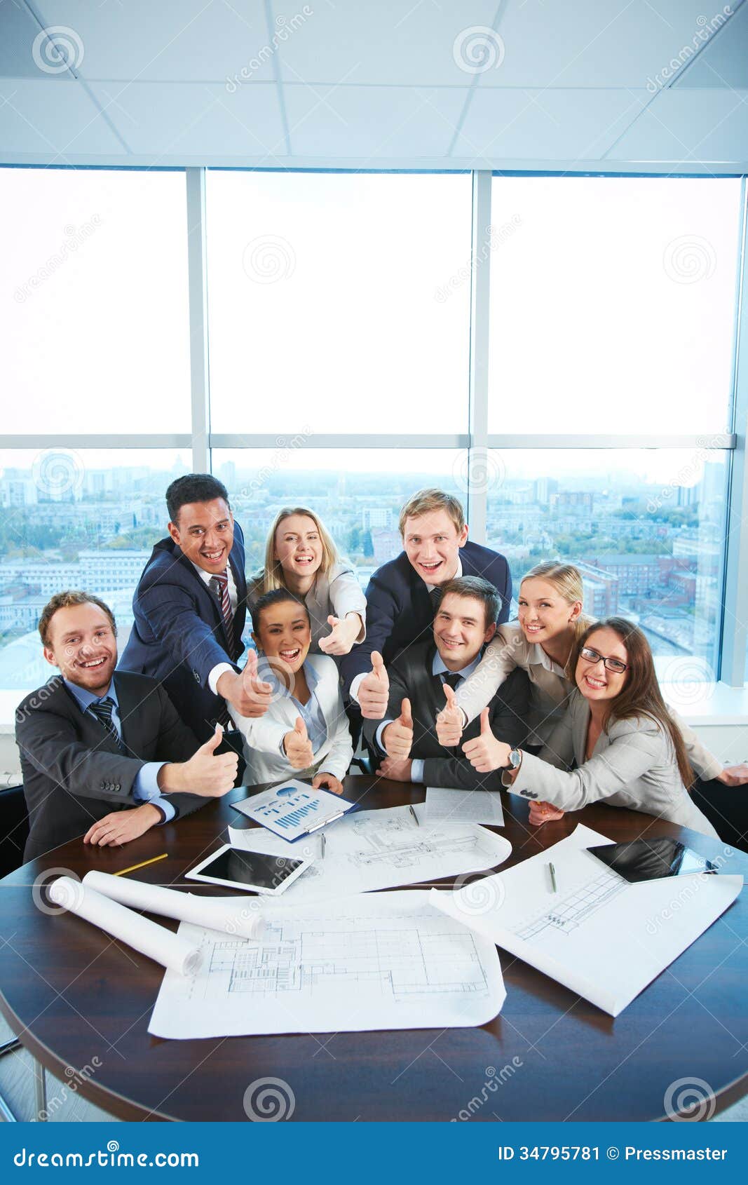 Happy Co-workers Stock Image - Image: 34795781