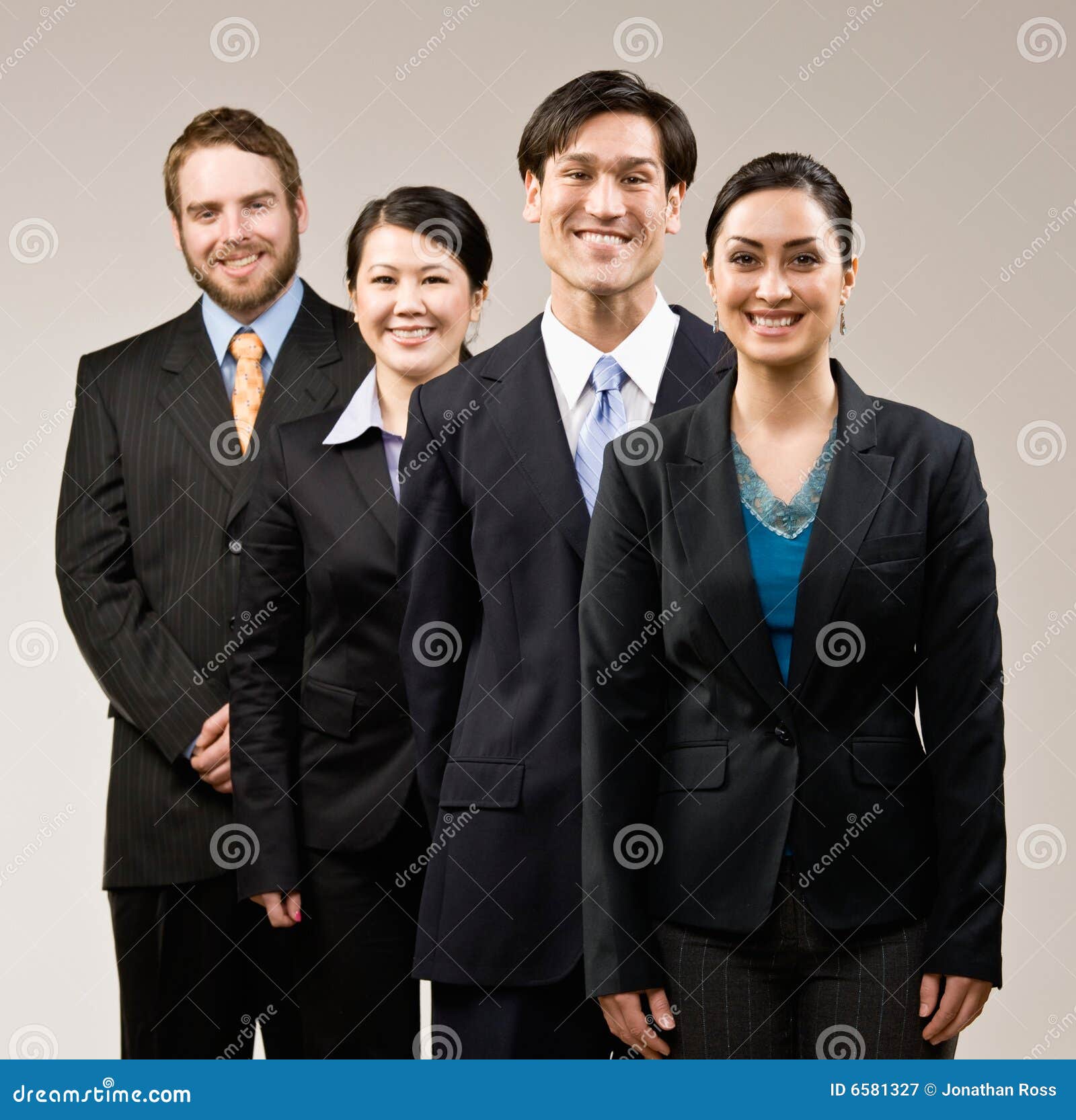 Happy Co-workers Wearing Suits and Posing Stock Image - Image of posing ...