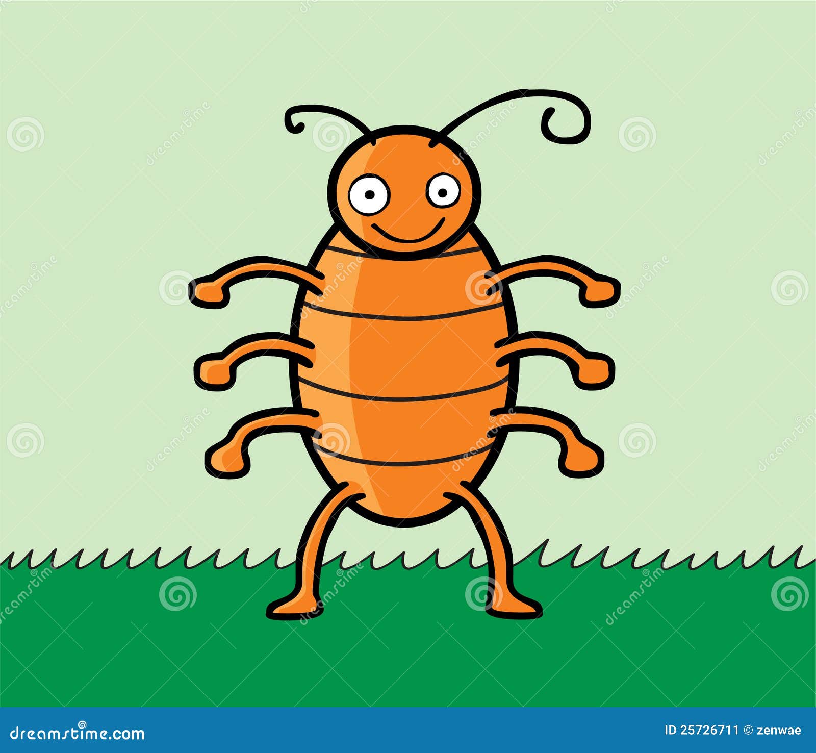 Happy cockroach stock vector. Illustration of painting - 25726711