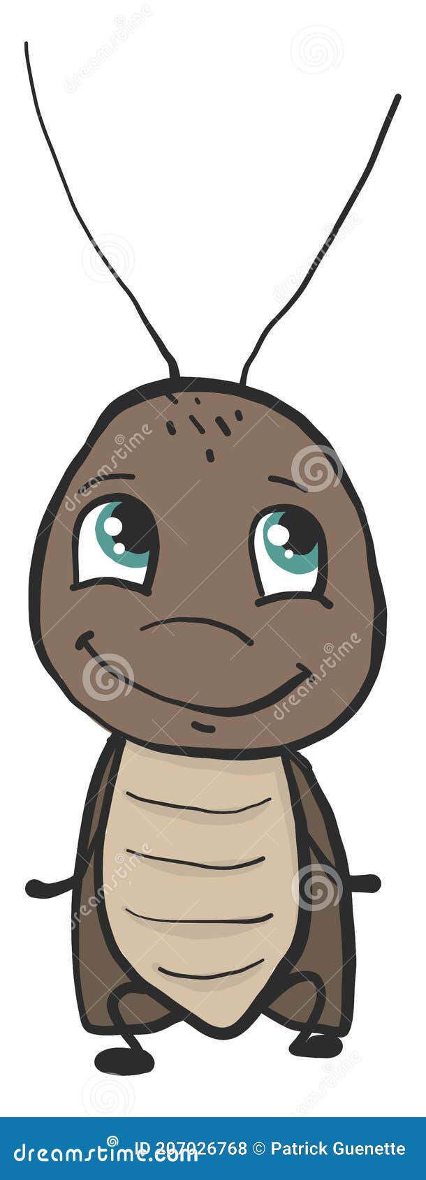 Cockroach Happy Cartoon Vector Illustration | CartoonDealer.com #47805166