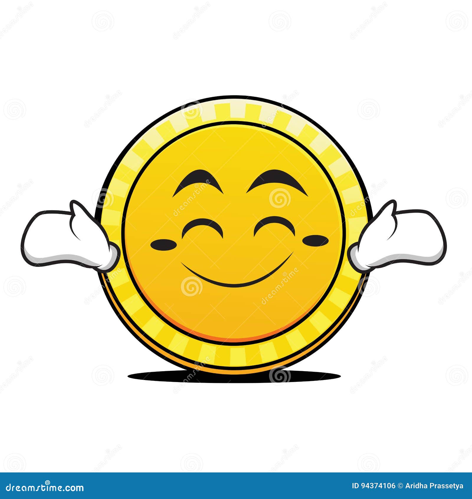 Happy Coin Cartoon Character Collection Stock Vector - Illustration of ...