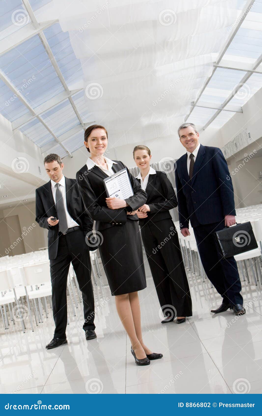Happy colleagues stock photo. Image of conference, adult - 8866802