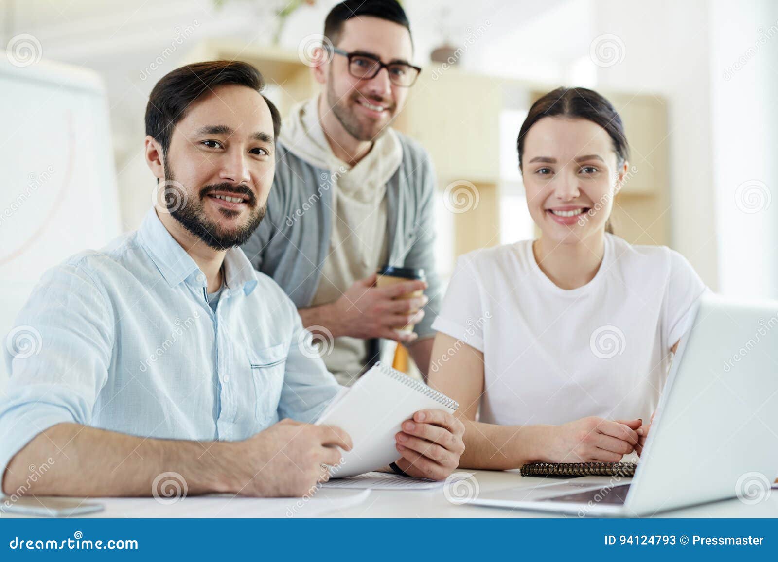 Happy colleagues stock image. Image of collaboration - 94124793
