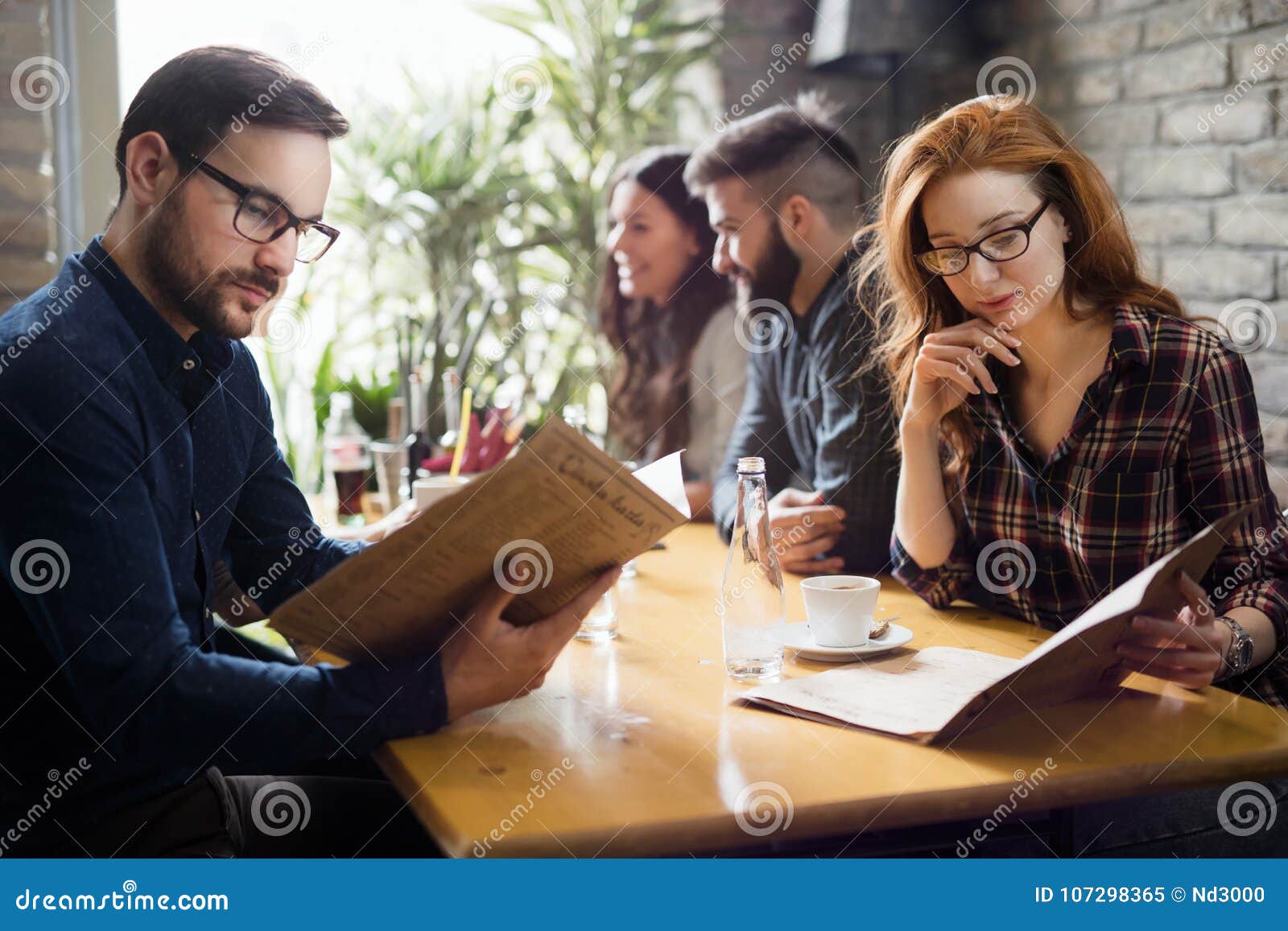 Happy Colleagues from Work Socializing in Restaurant Stock Image ...