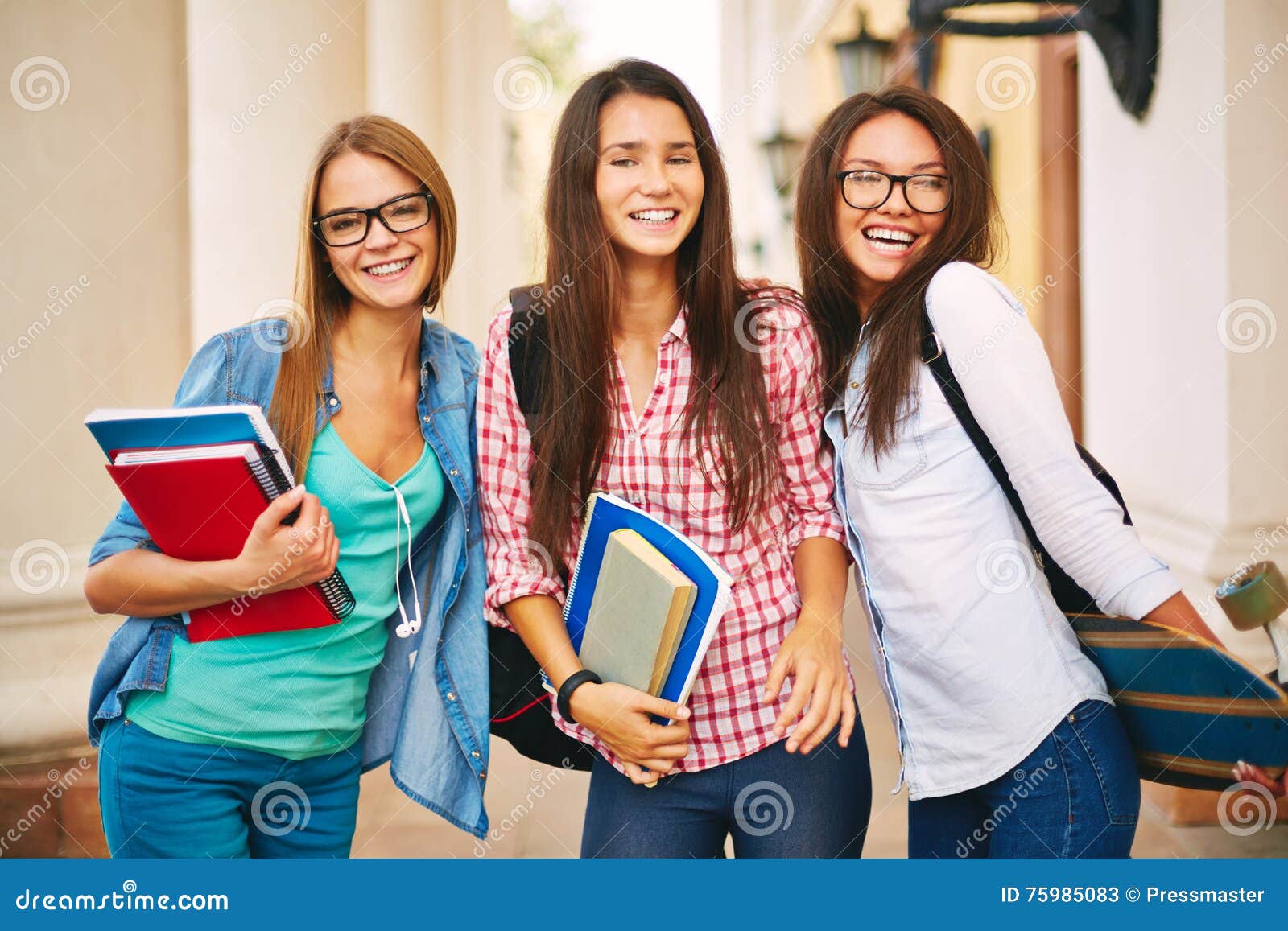 Happy college students stock image. Image of teenager - 75985083
