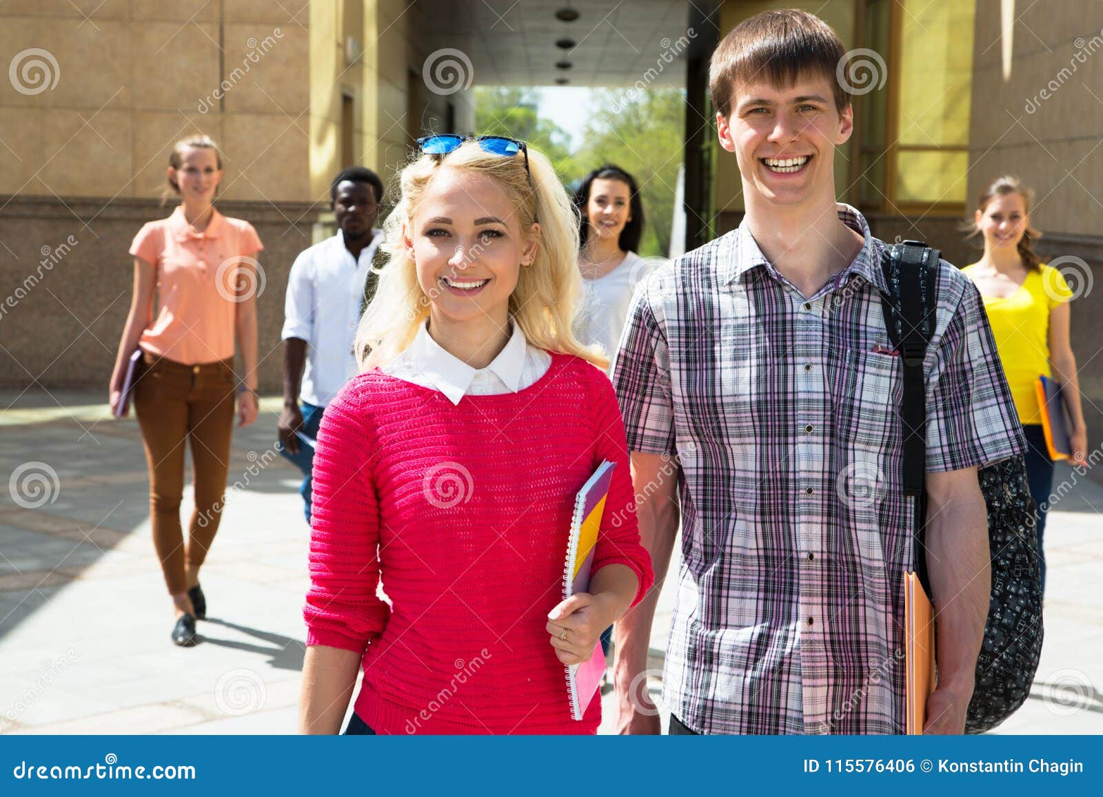 Group of Diverse Students Outside Stock Photo - Image of person ...