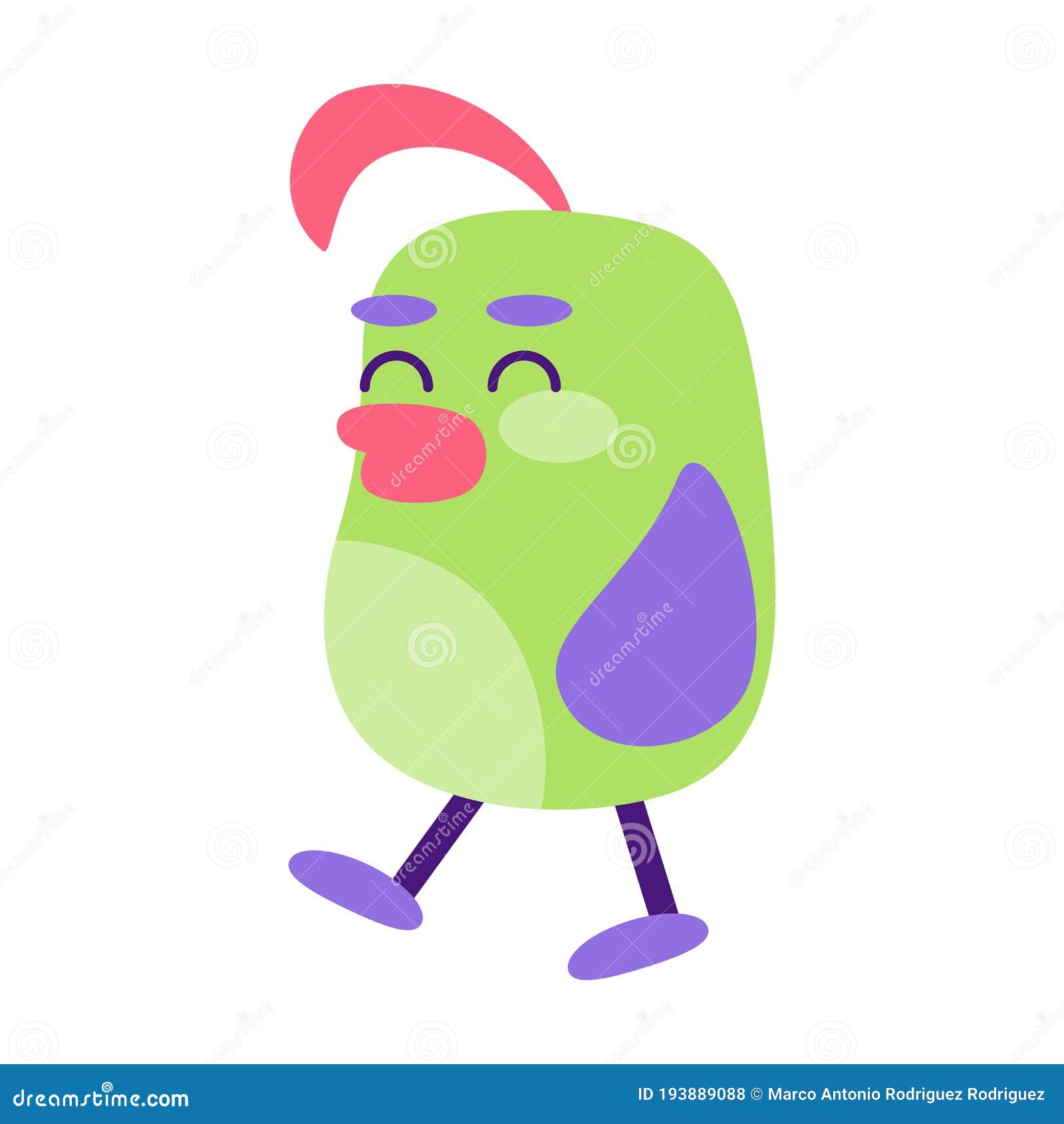 Happy colored bird cartoon stock vector. Illustration of vector - 193889088