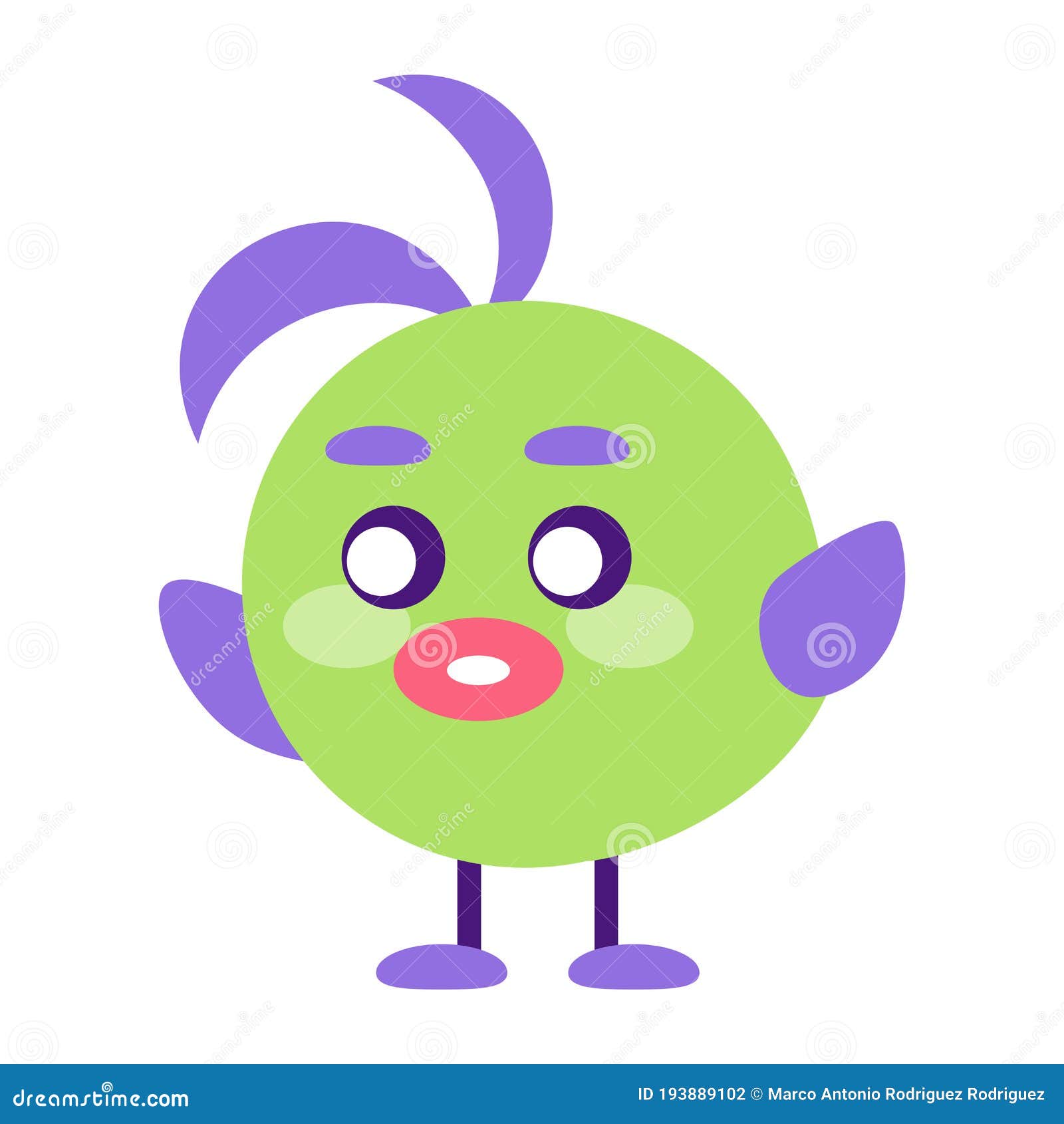 Happy colored bird cartoon stock vector. Illustration of feather ...