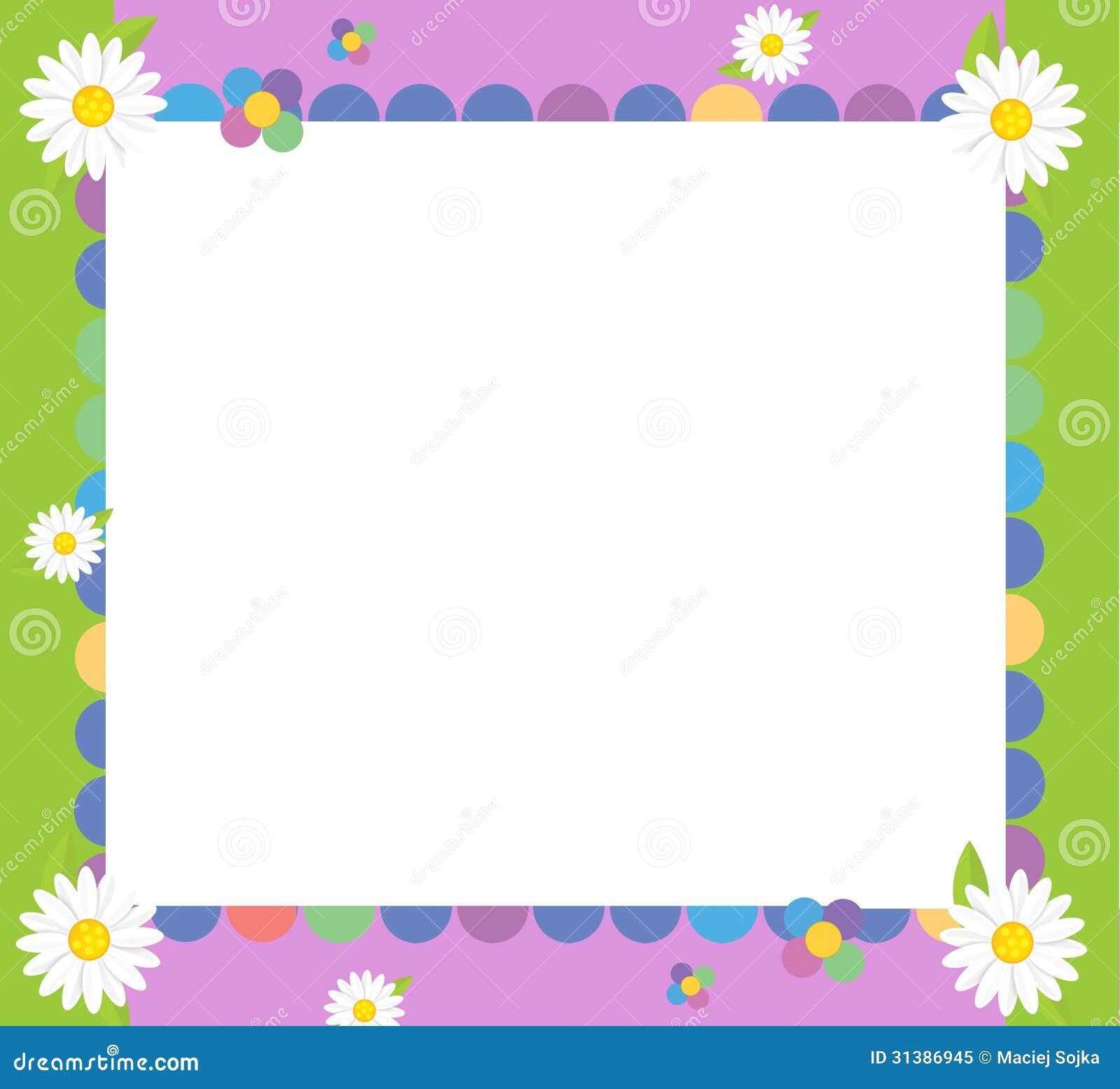 Happy and Colorful - Cartoon Frame - Illustration for the Children ...