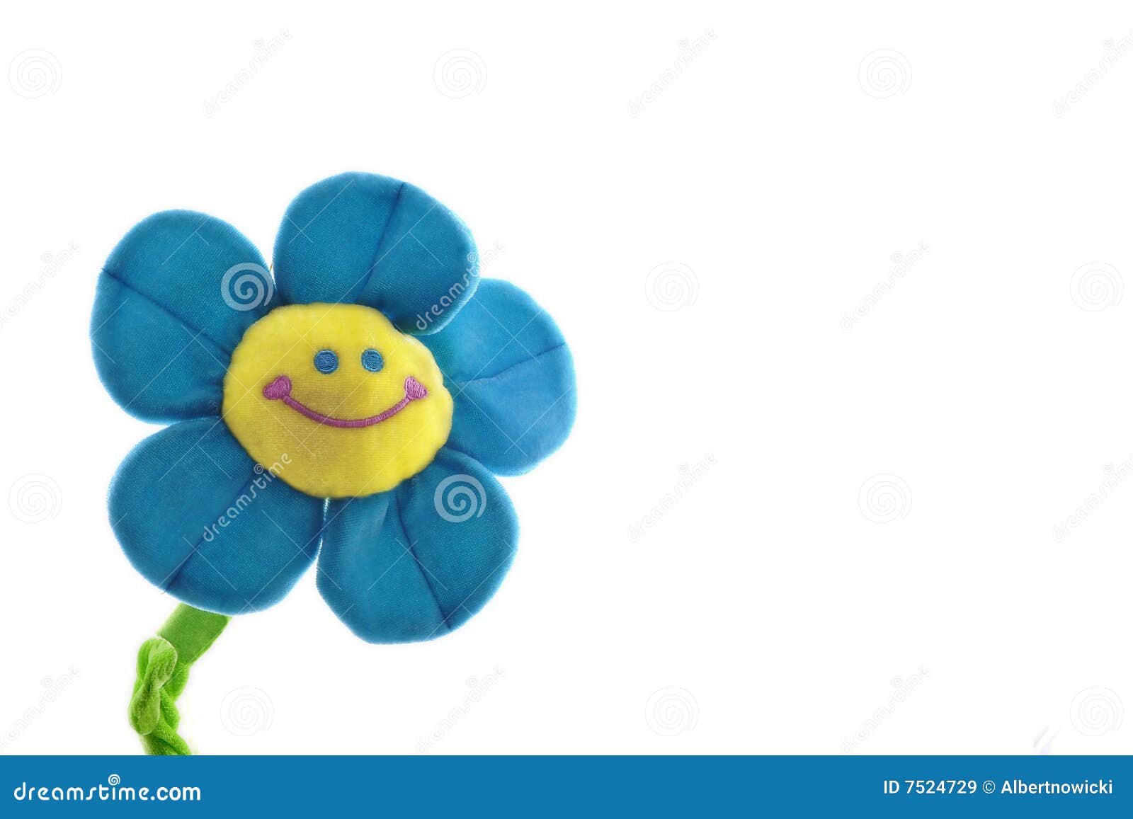Happy Colorful Flower Smiling Isolated on White Stock Image - Image of ...