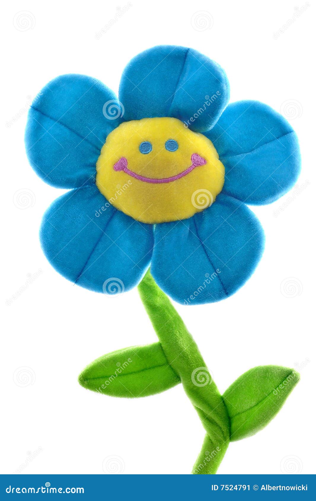 Happy Colorful Flower Smiling Isolated on White Stock Image - Image of ...