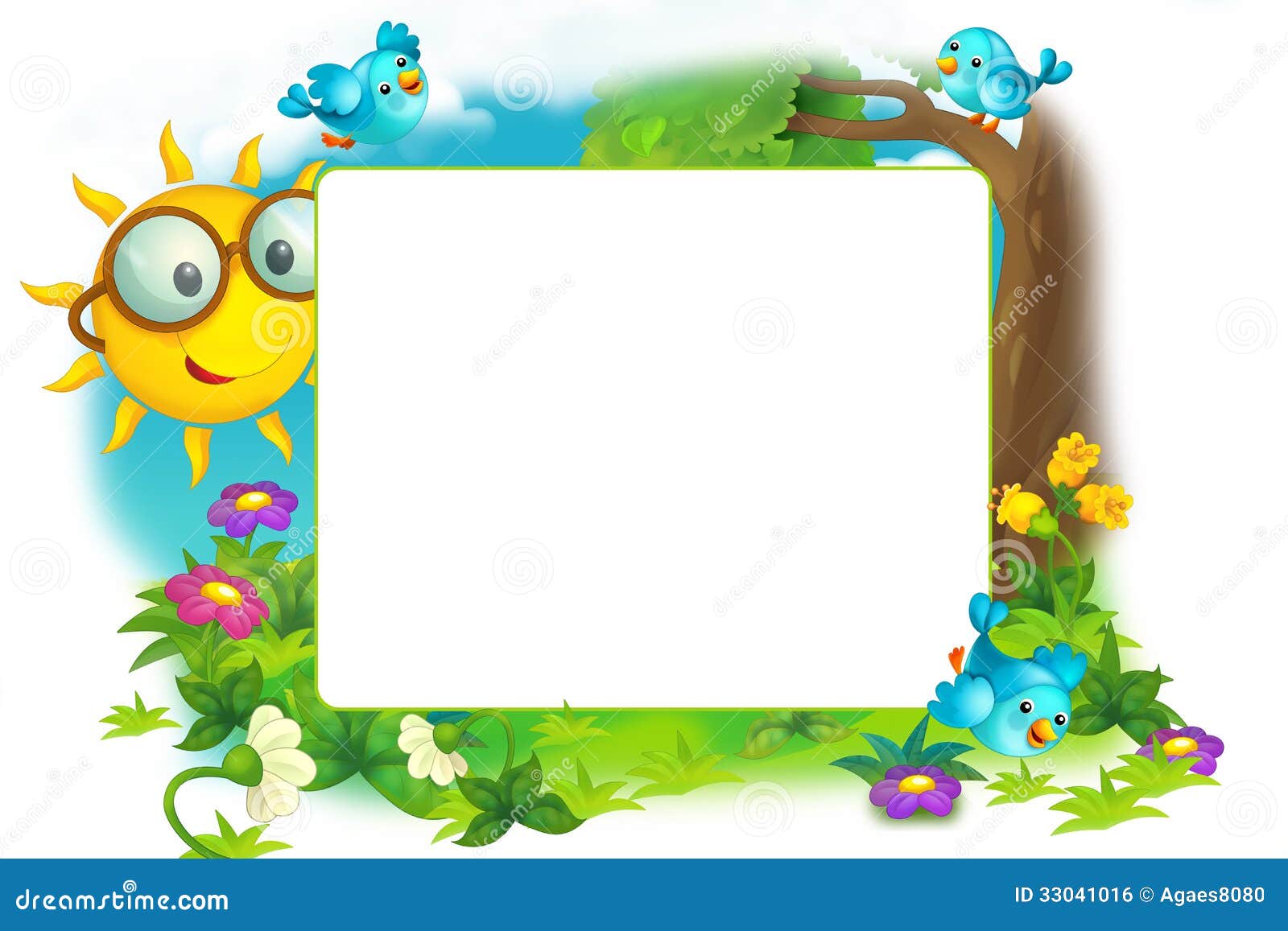 Happy and Colorful Frame for the Children Stock Illustration ...