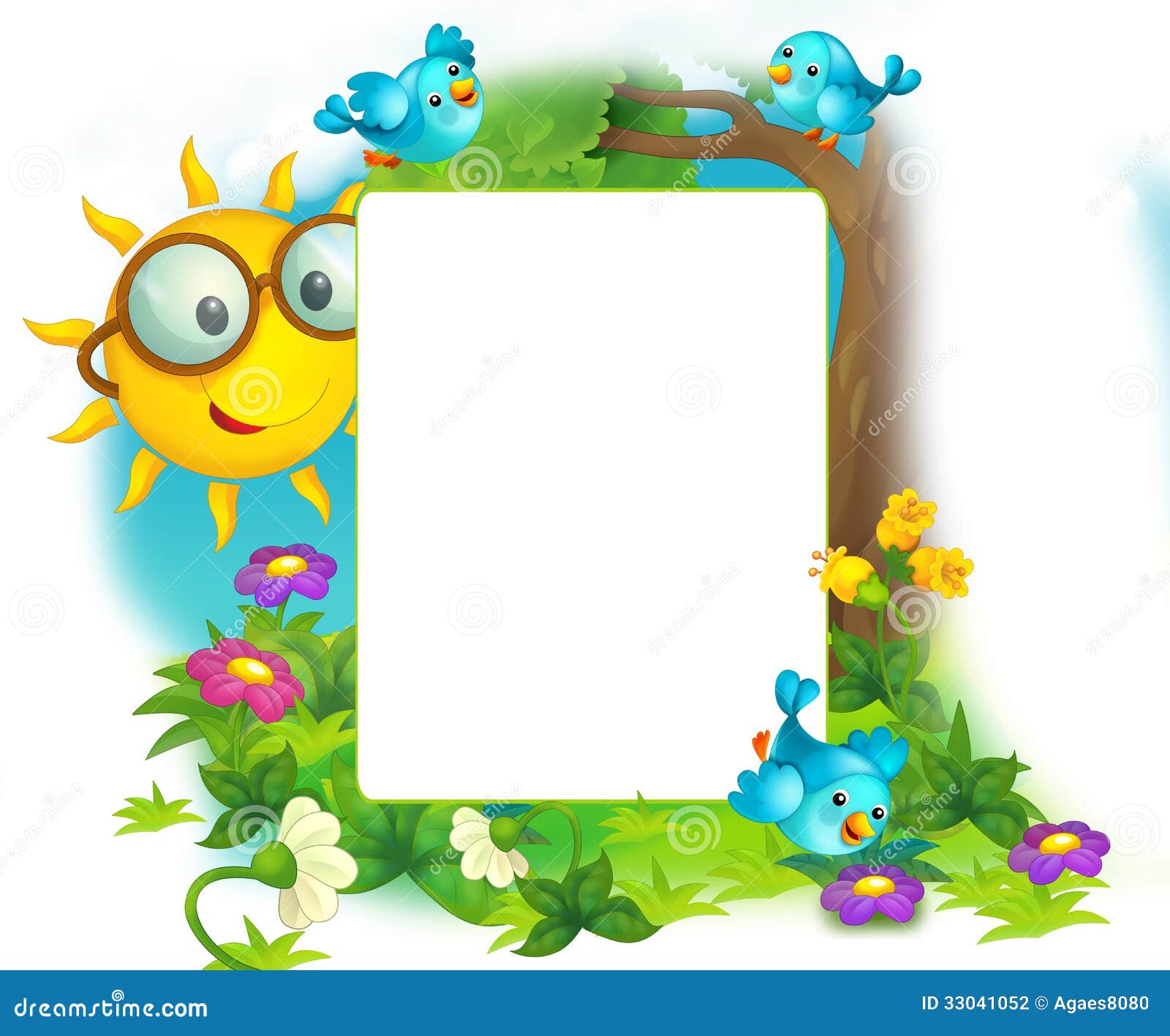 Happy and Colorful Frame for the Children Stock Illustration ...
