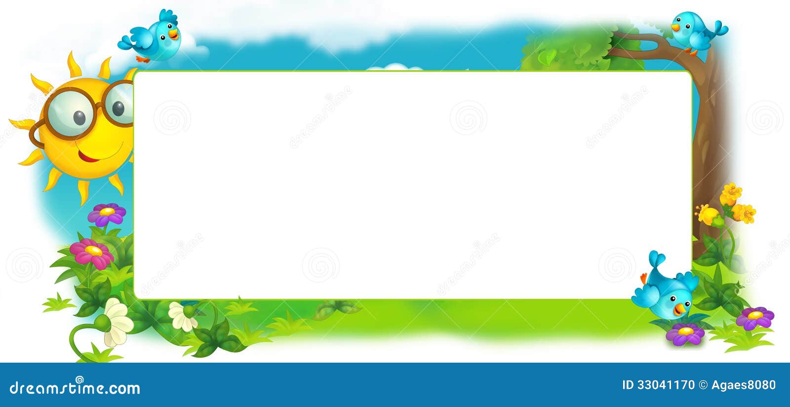 Happy and Colorful Frame for the Children Stock Illustration ...