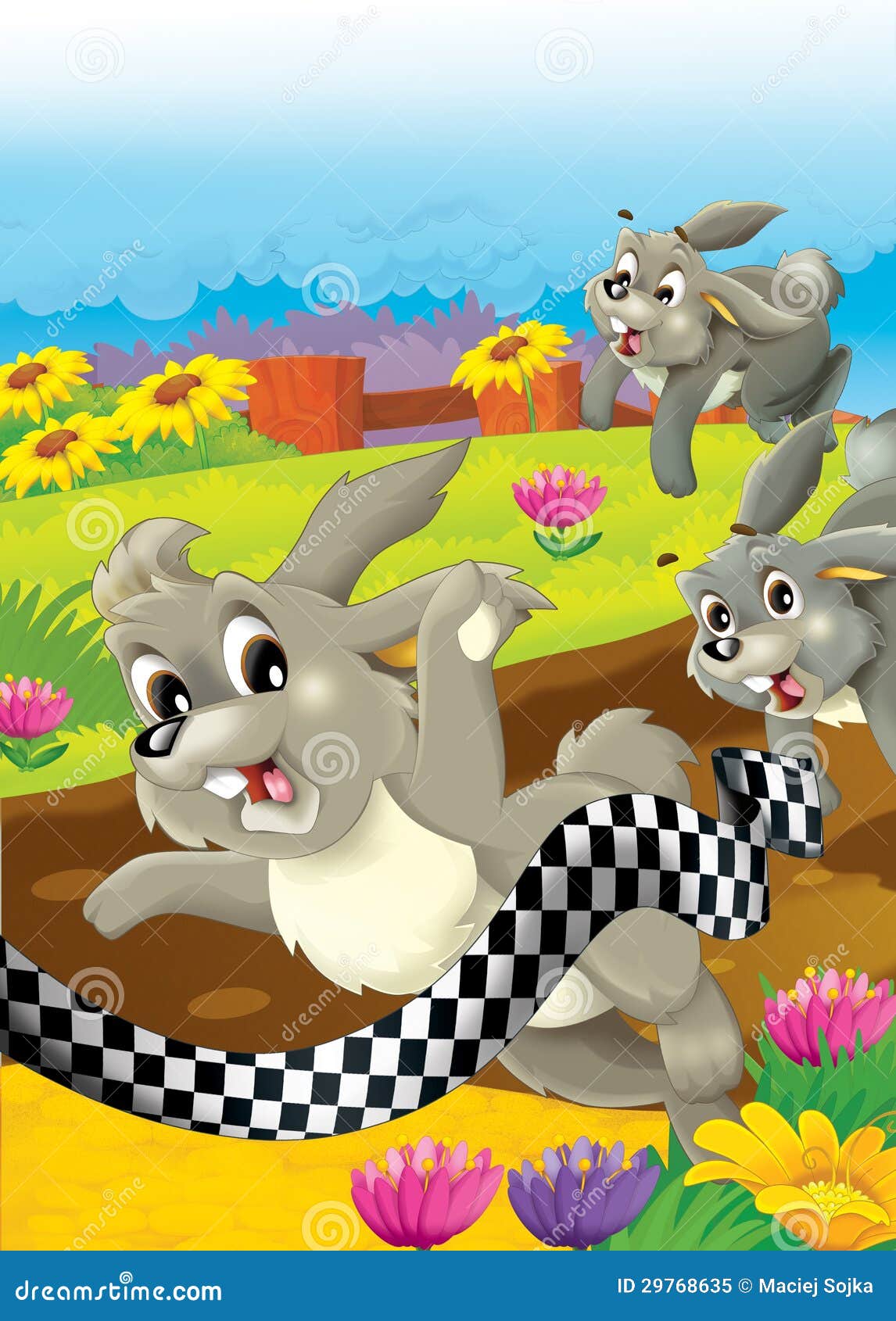 The Life on the Farm - Illustration for the Children Stock Illustration ...