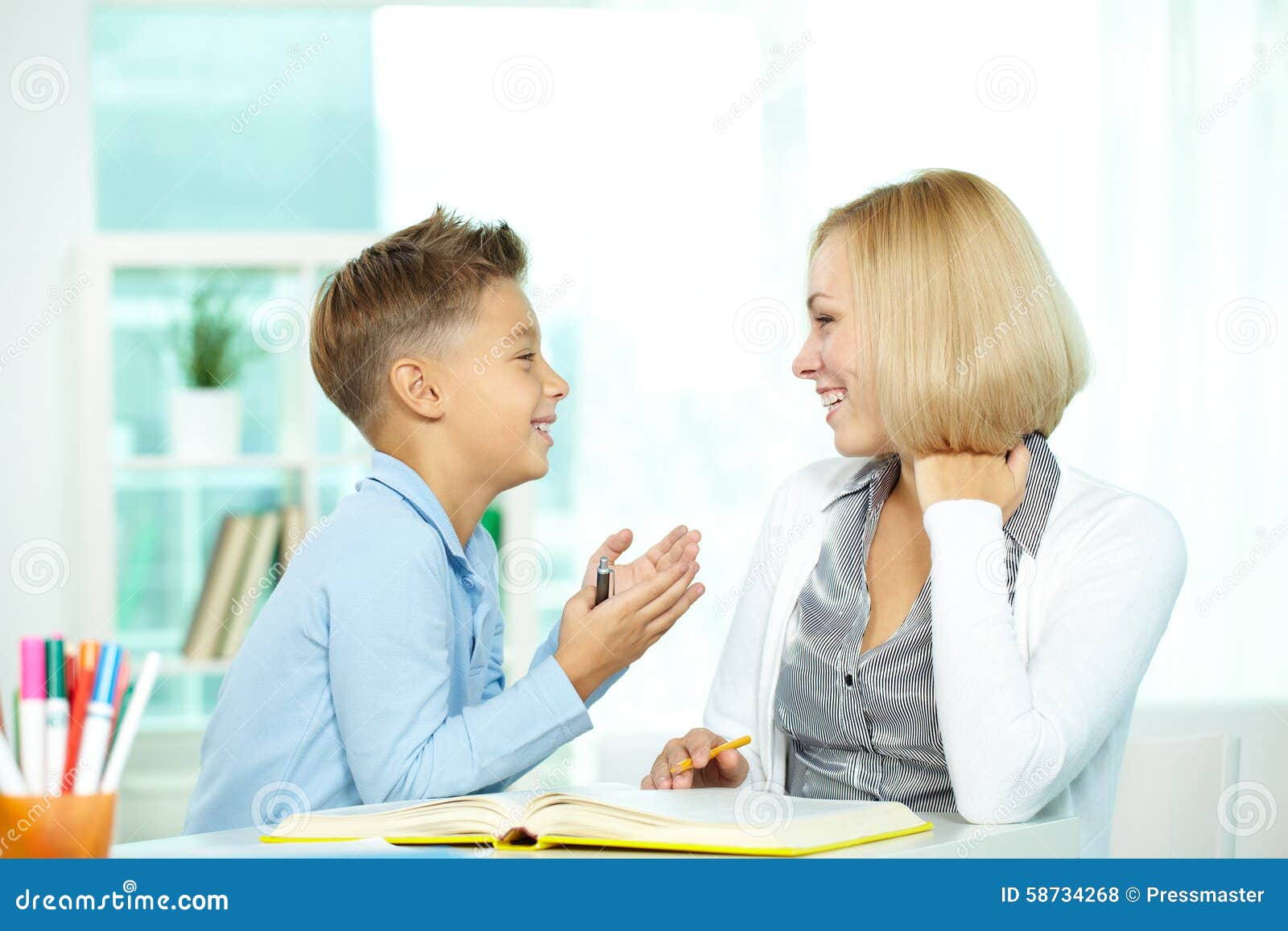 Happy communication stock photo. Image of primary, knowledge - 58734268