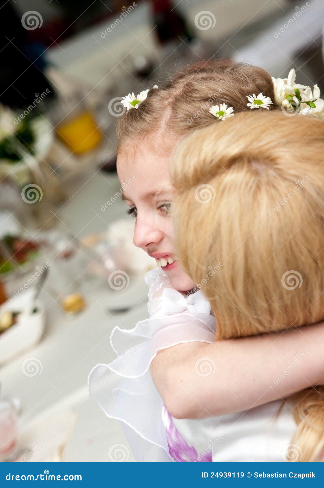Happy communion girl stock image. Image of holy, communion - 24939119