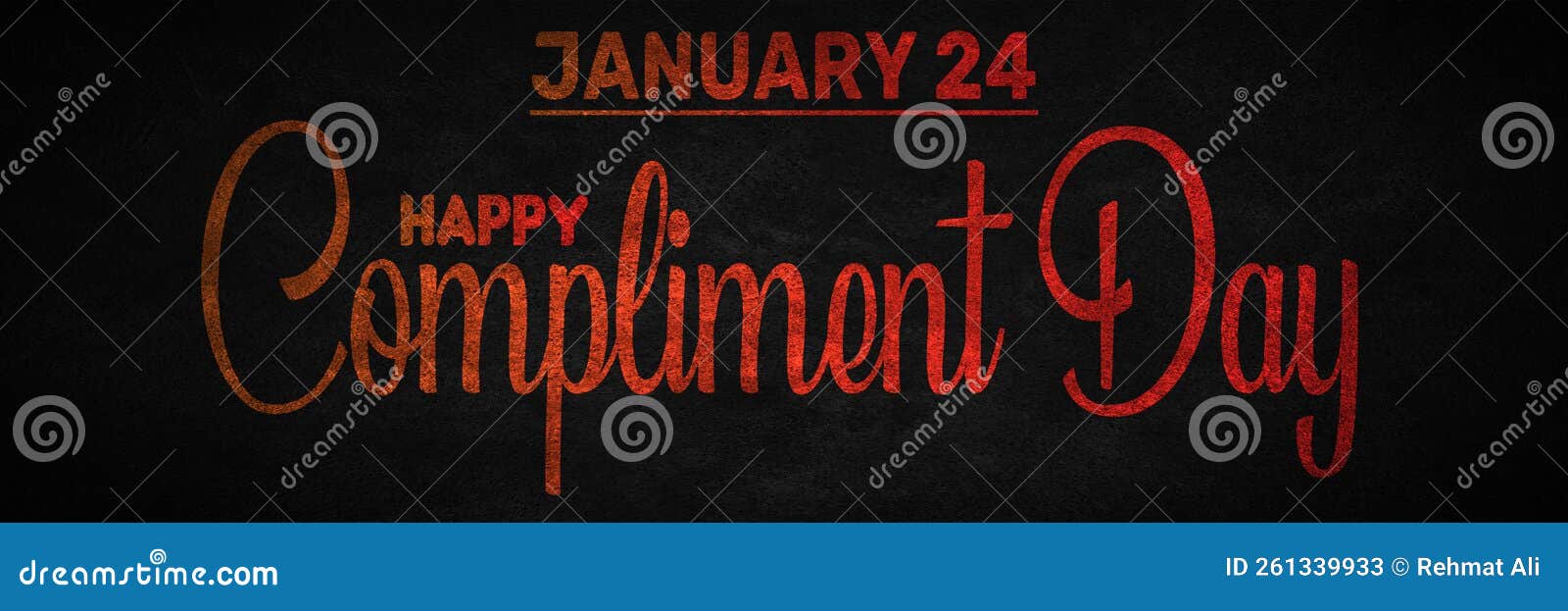 Happy Compliment Day, January 24. Calendar of January Retro Text Effect ...