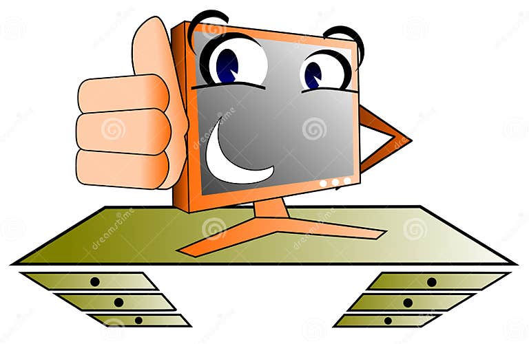 Happy computer stock image. Illustration of modern, cute - 28150057