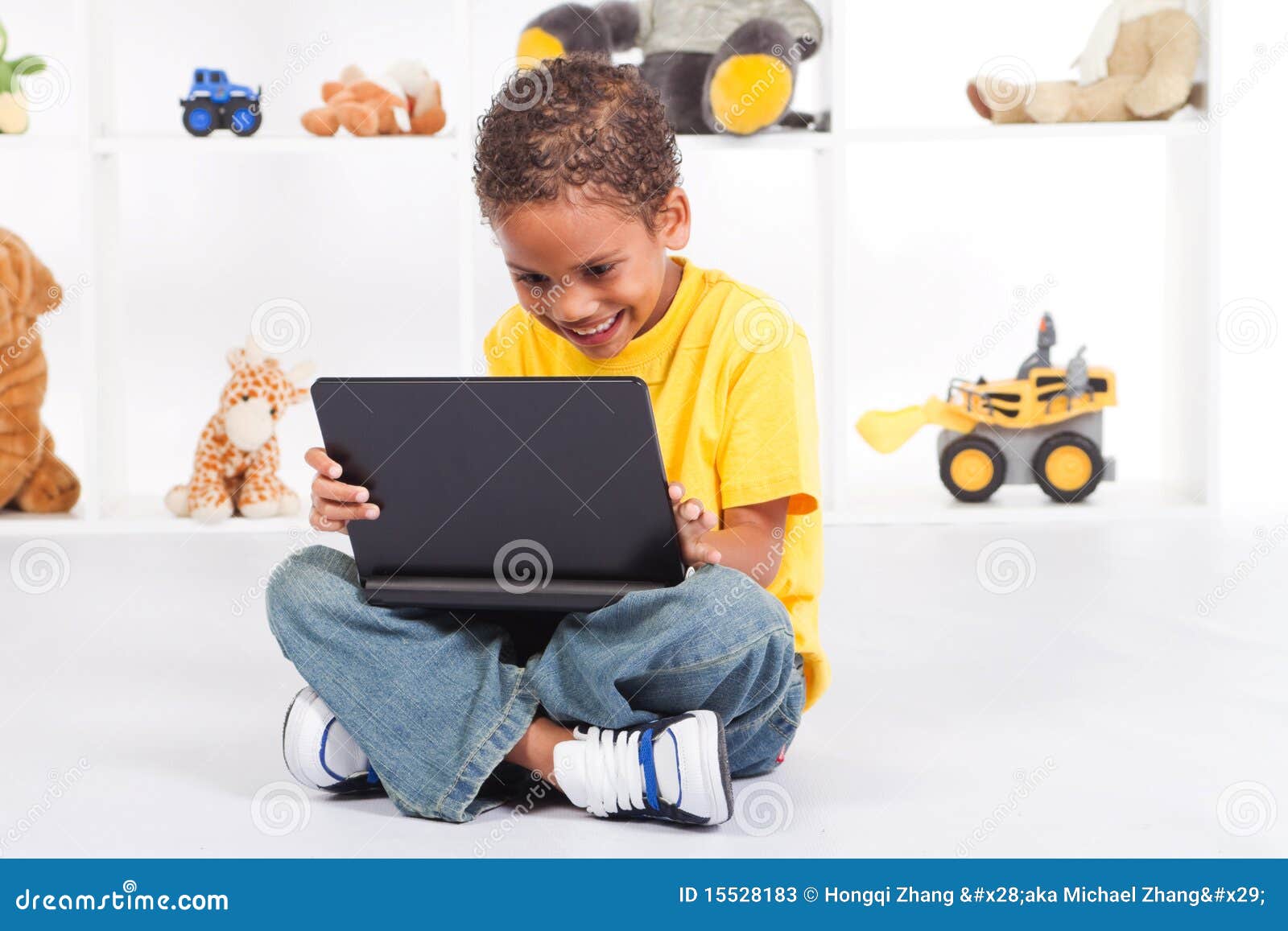 Happy computer boy stock image. Image of arabic, happy - 15528183