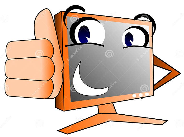 Happy computer stock image. Illustration of icon, character - 35931839