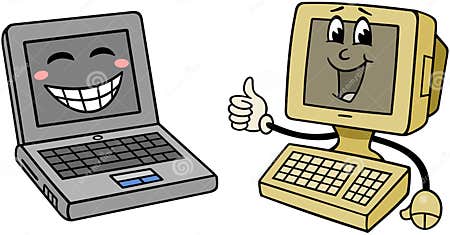 Happy Computers stock vector. Illustration of monitor - 18323350