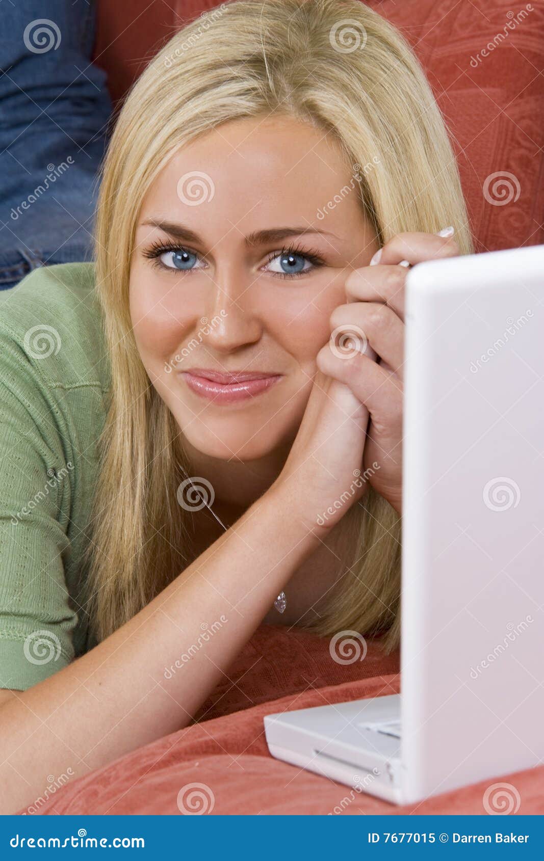 Happy Computing stock image. Image of email, settee, cheerful - 7677015