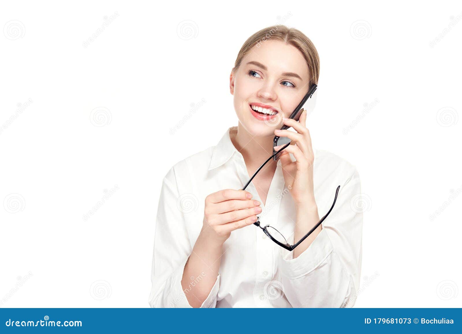 Happy Confident Business Woman Talking on the Mobile Cell Phone ... Happy Confident Business Woman Talking on the Mobile Cell Phone ...