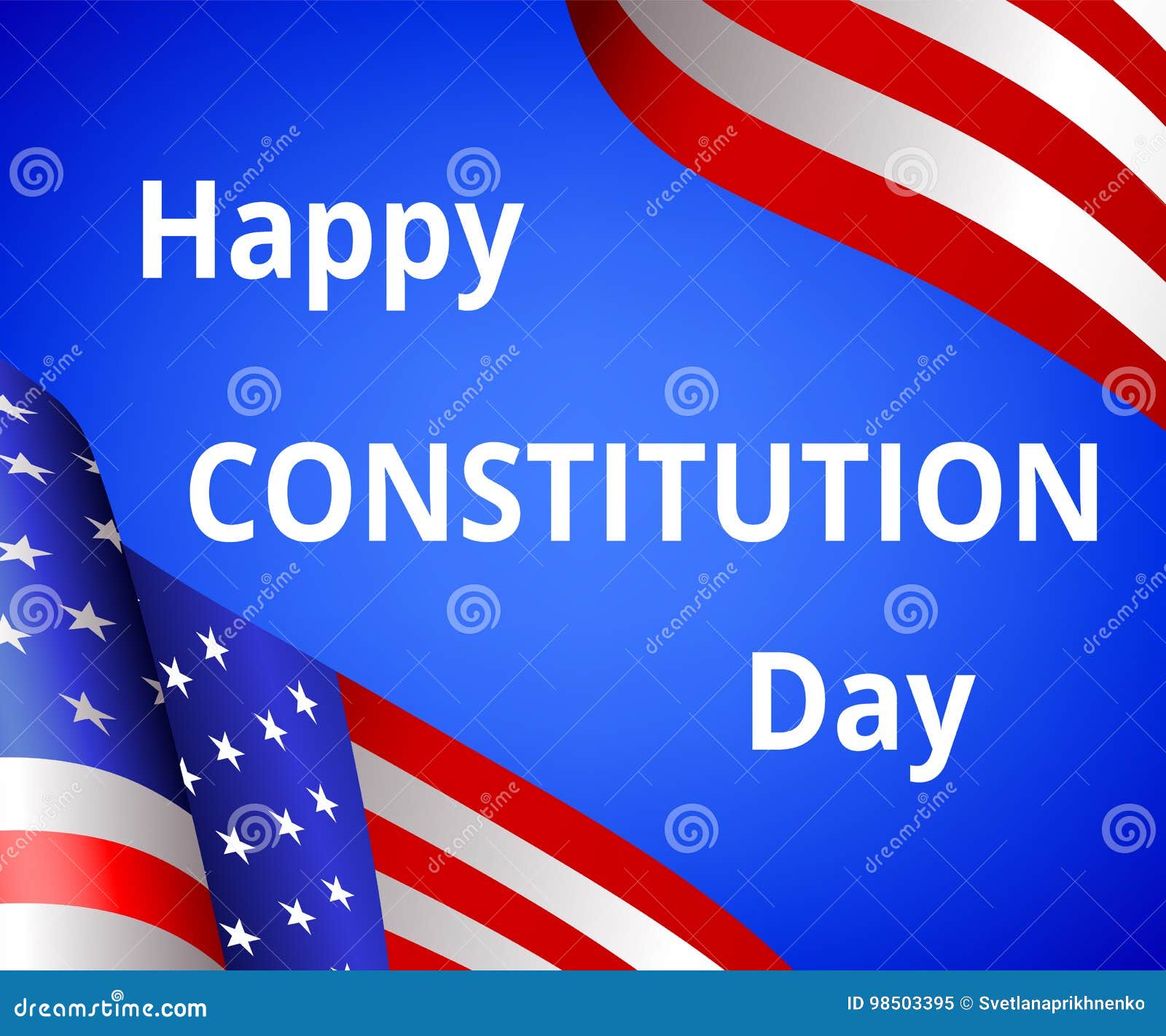 Happy Constitution Day! Vector Lettering Isolated Illustration On White ...
