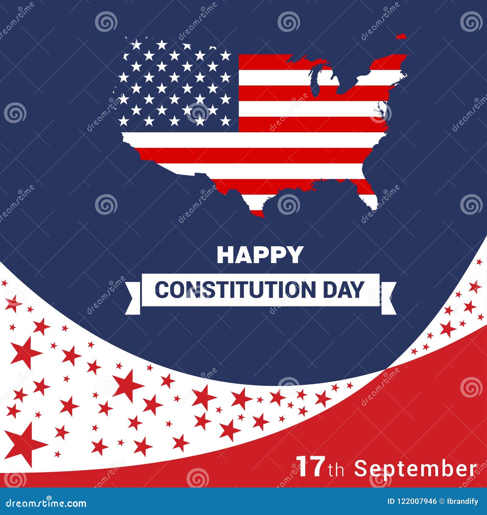 Happy Constitution Day Design Card Vector Stock Vector - Illustration ...