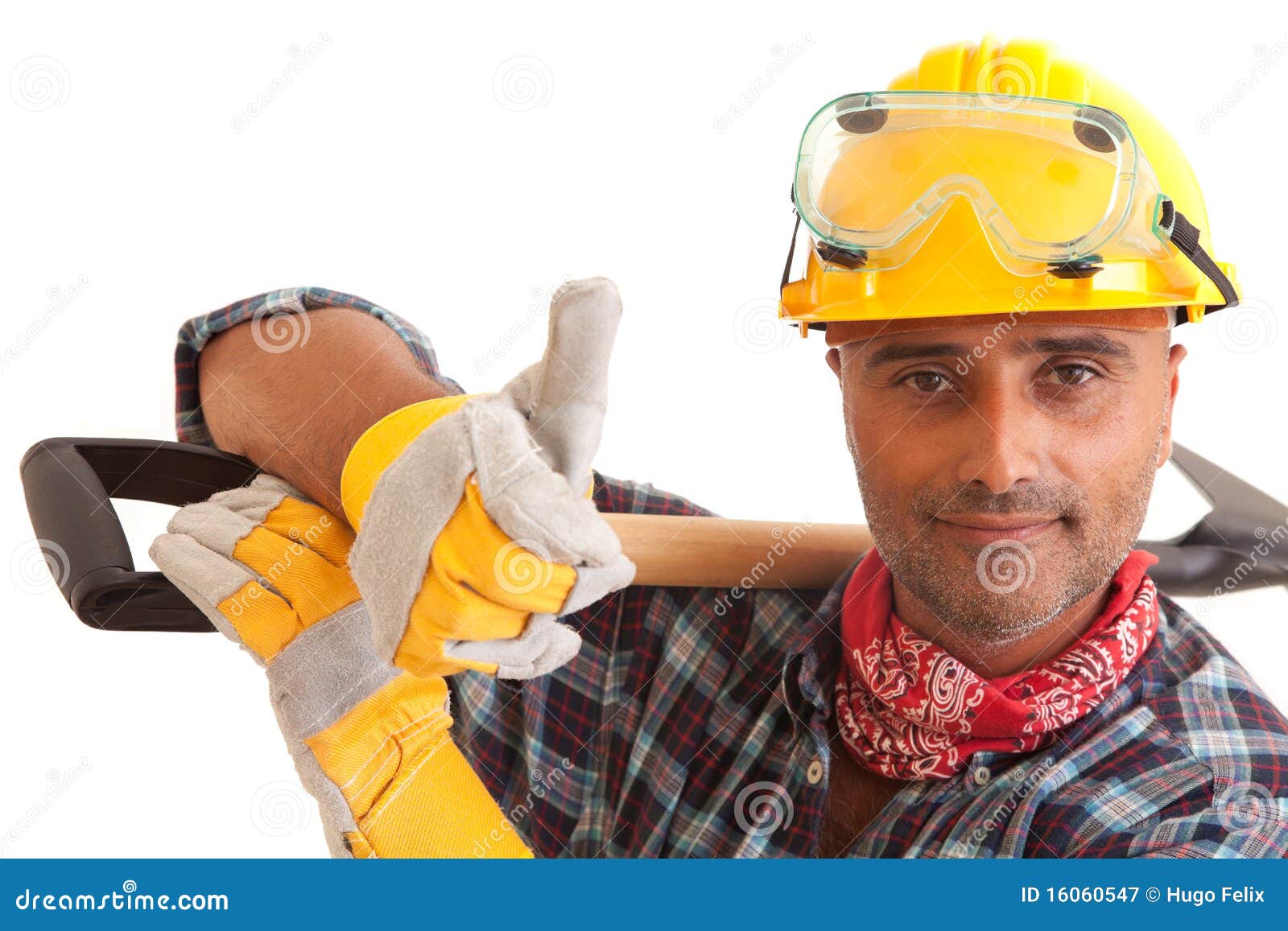 Happy construction worker stock image. Image of construction - 16060547