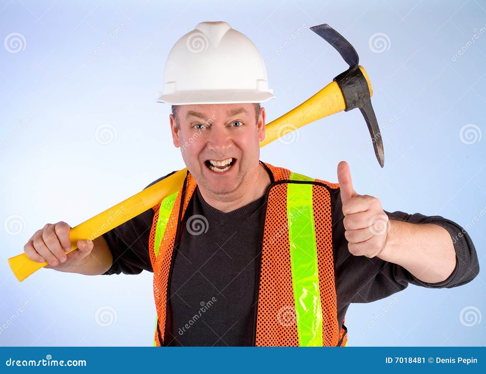 Happy Construction Worker stock image. Image of help, laborer - 7018481