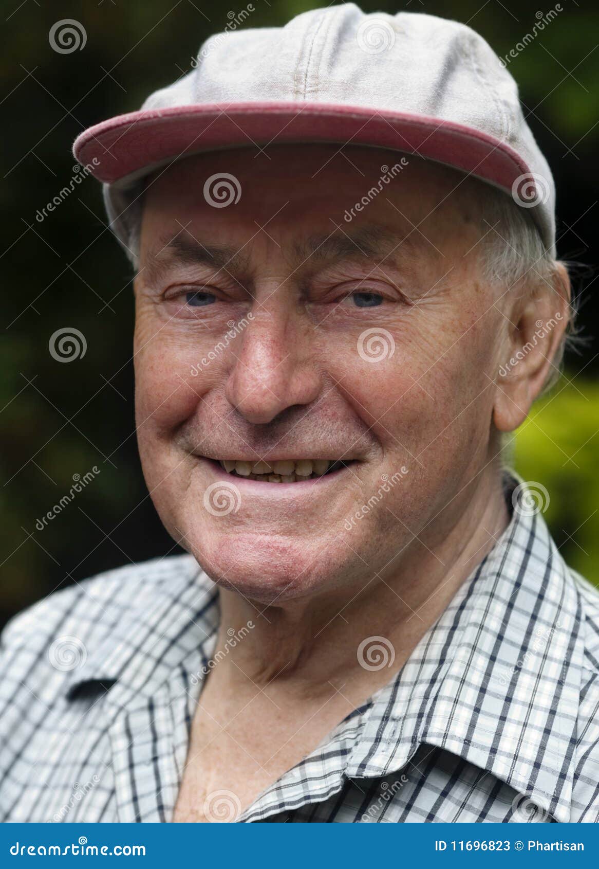 Happy Content Relaxed Senior Man Outside Stock Image - Image of face ...