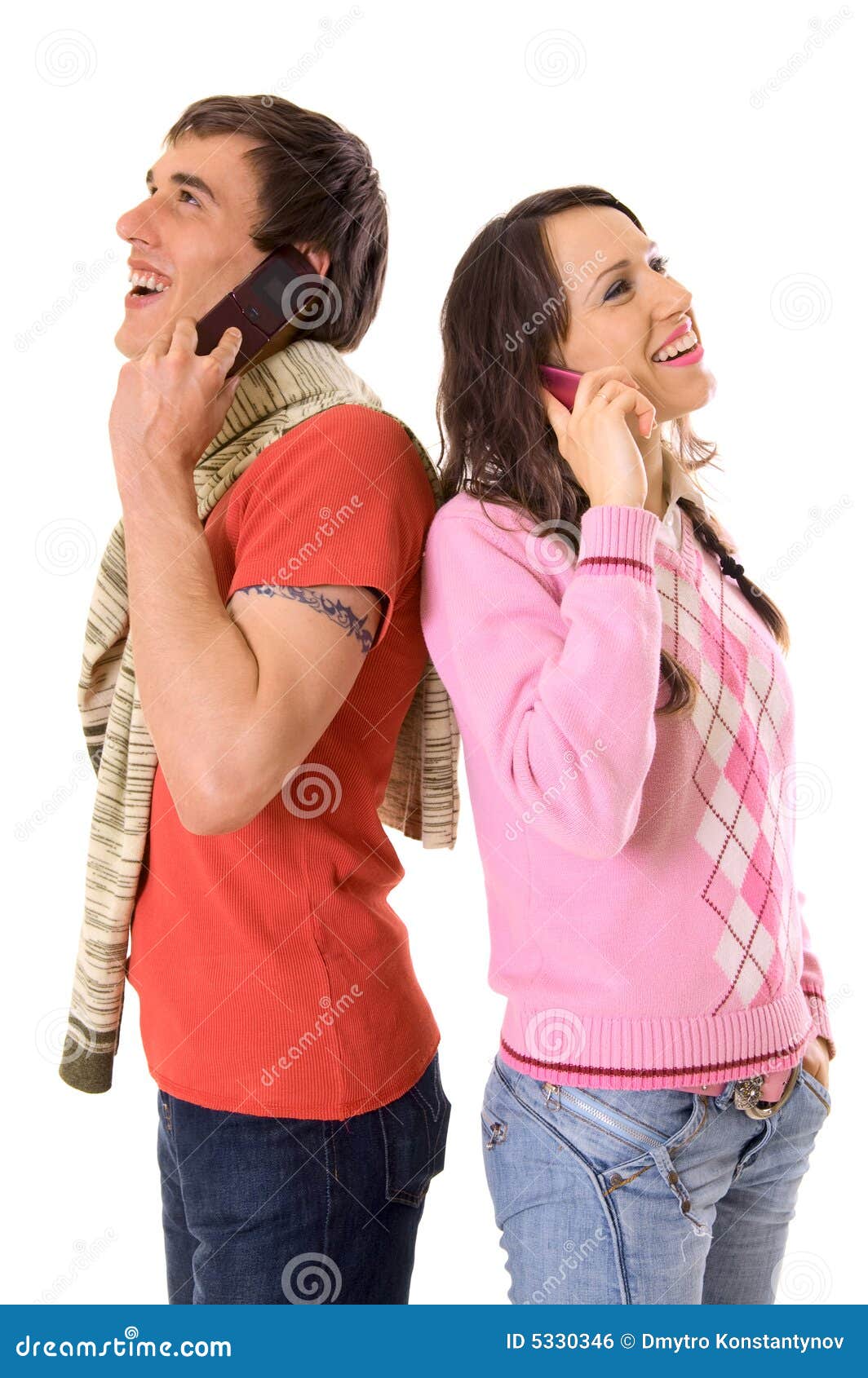 Happy conversation stock photo. Image of couple, phone - 5330346