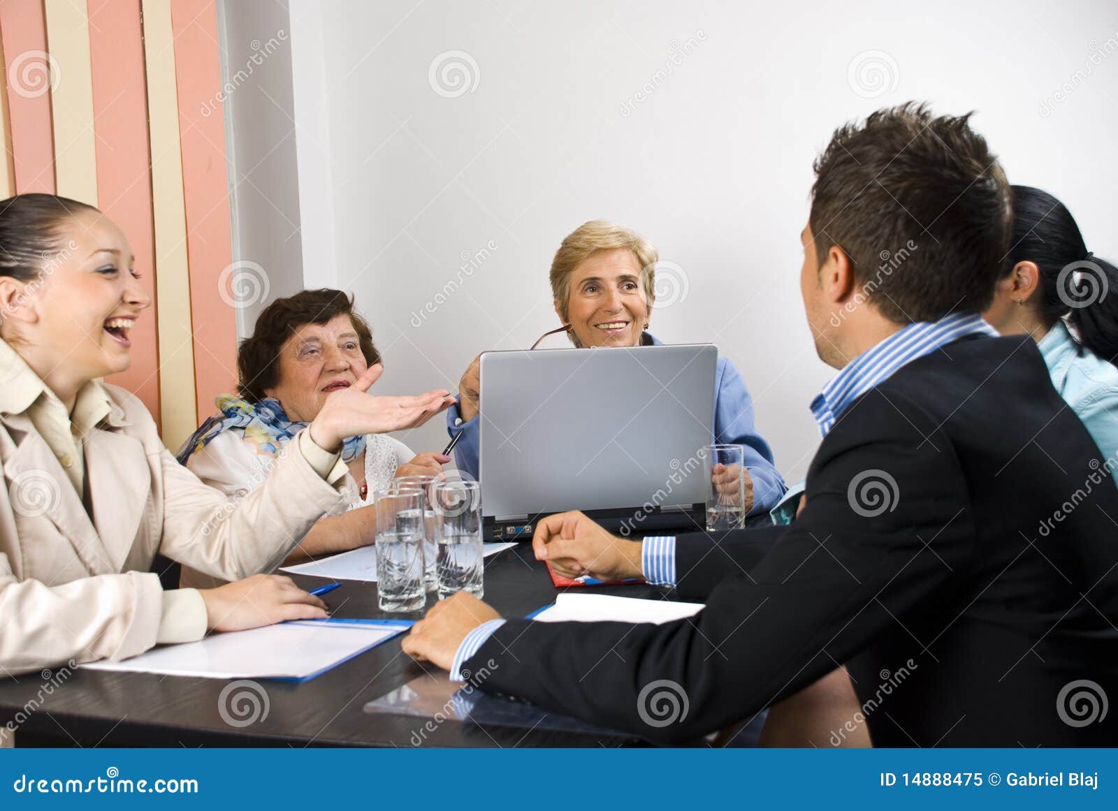 Happy Conversation at Business Meeting Stock Image - Image of manager ...