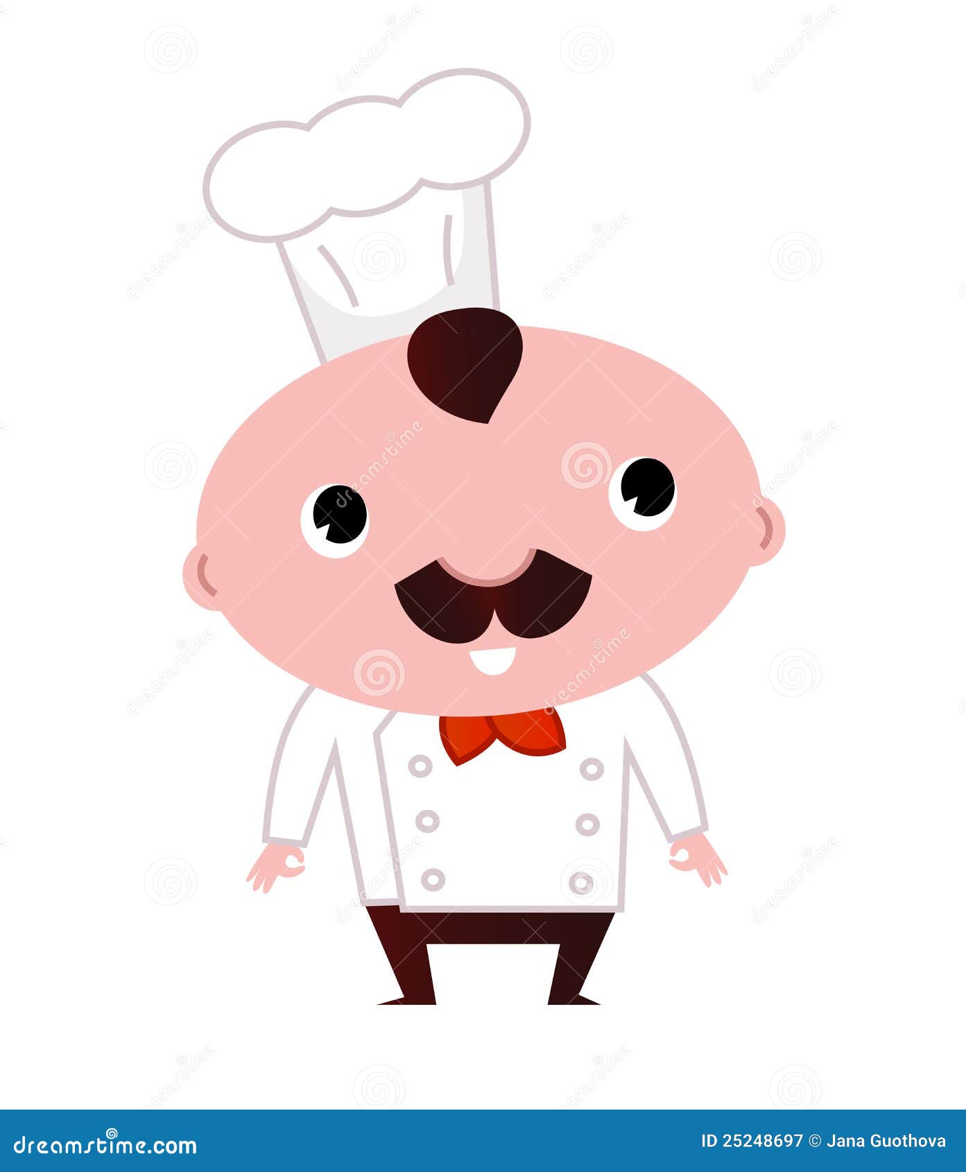 Happy Cook Isolated on White Stock Vector - Illustration of clipart ...
