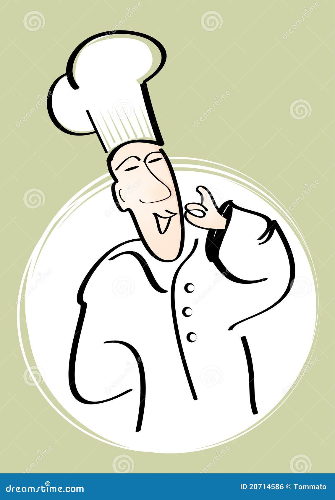 Happy Cook, Chef Logo Or Label. Illustration For Design Menu Restaurant ...