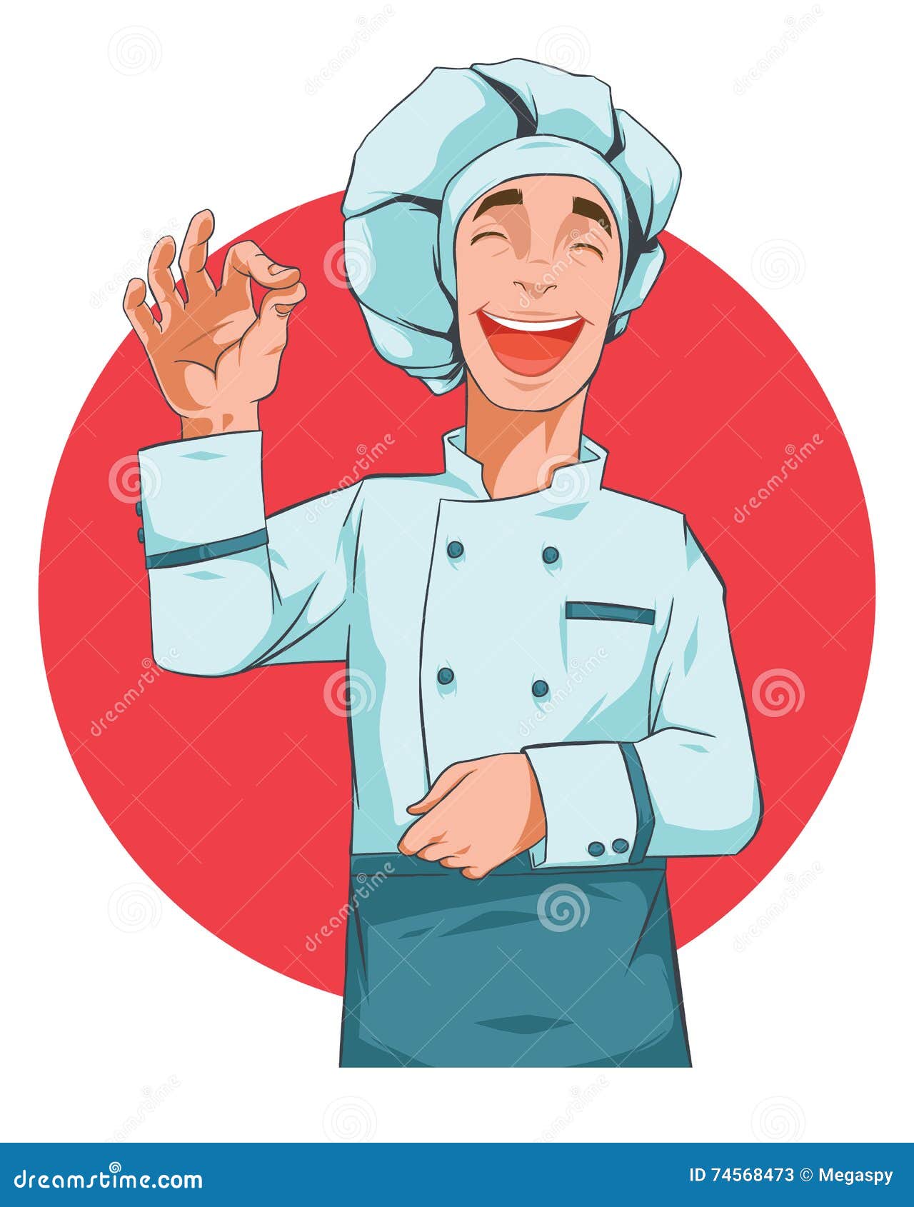 Happy Cook Vector Illustration Stock Vector - Illustration of agreement ...