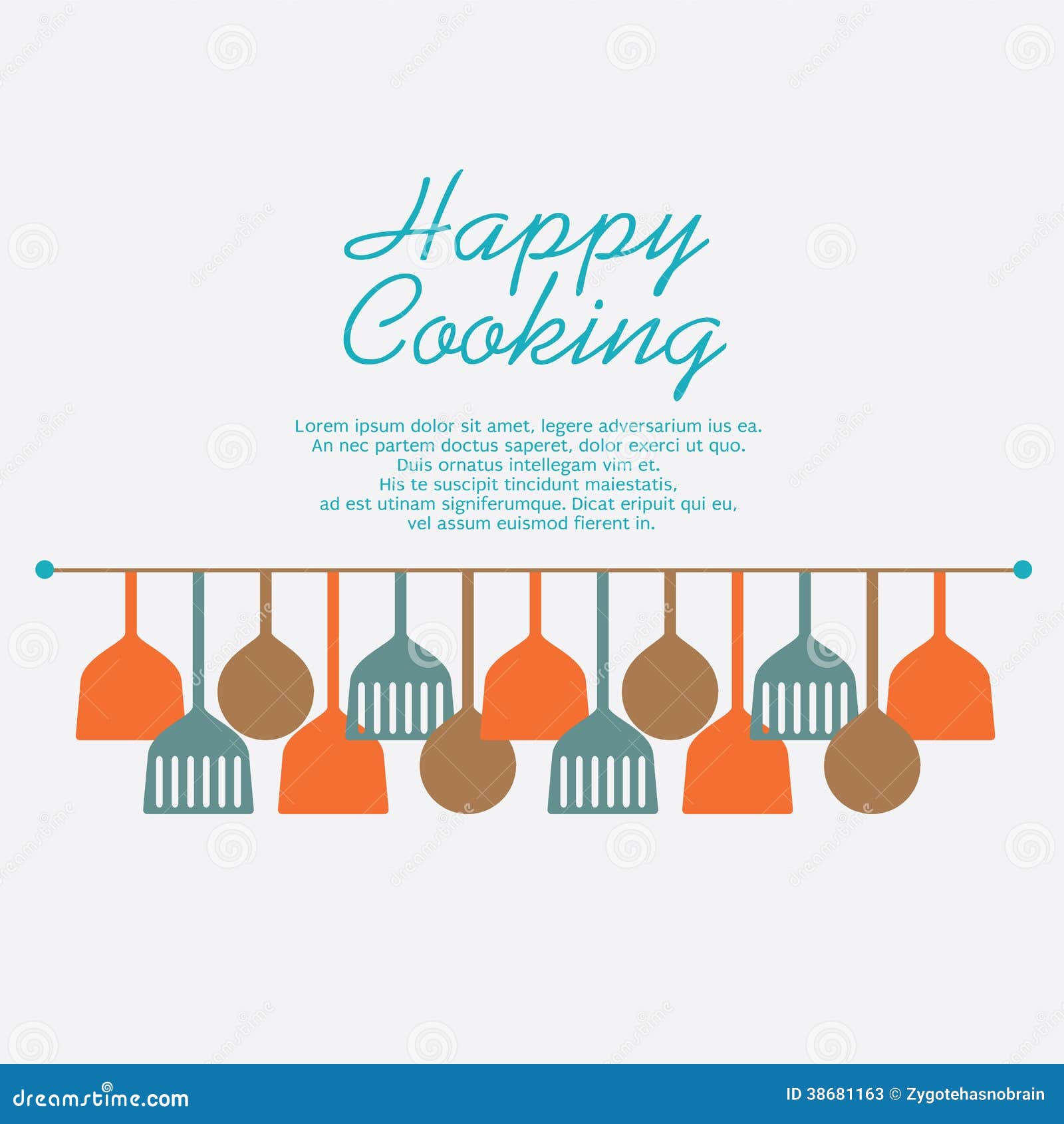 Happy Cooking stock vector. Illustration of tool, concept - 38681163