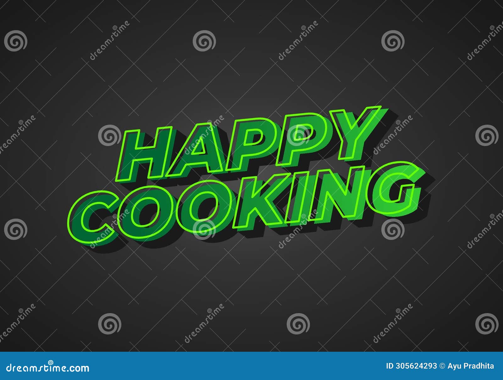 Happy Cooking. Text Effect in 3D Look. Eye Catching Color Stock Vector ...
