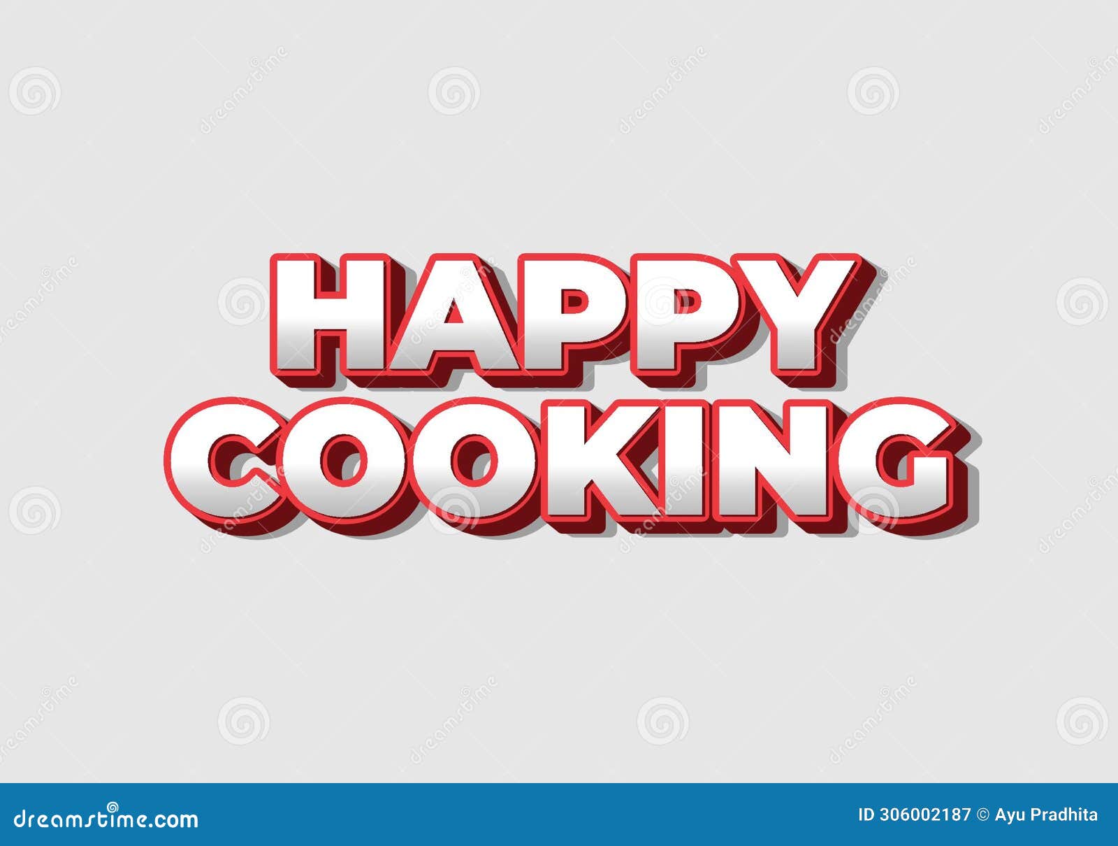 Happy Cooking. Text Effect in 3D Look. Eye Catching Color Stock Vector ...