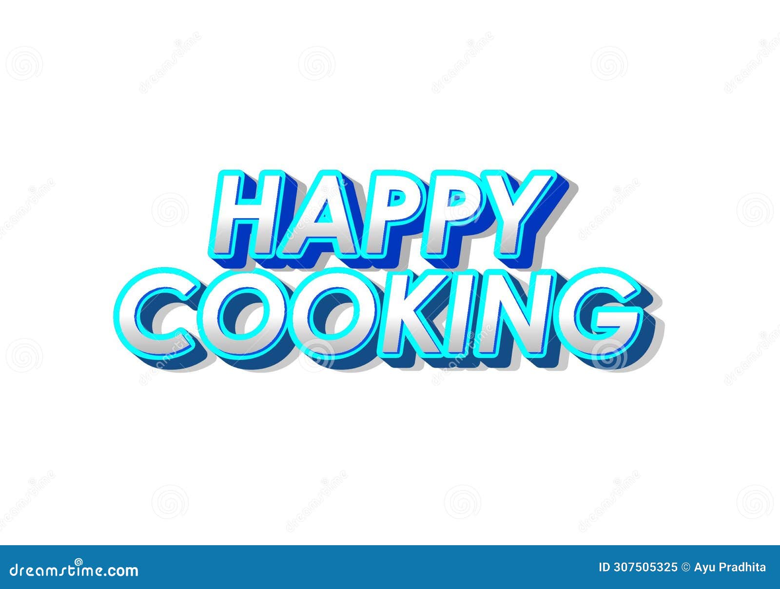Happy Cooking. Text Effect in 3D Look. Eye Catching Color Stock Vector ...