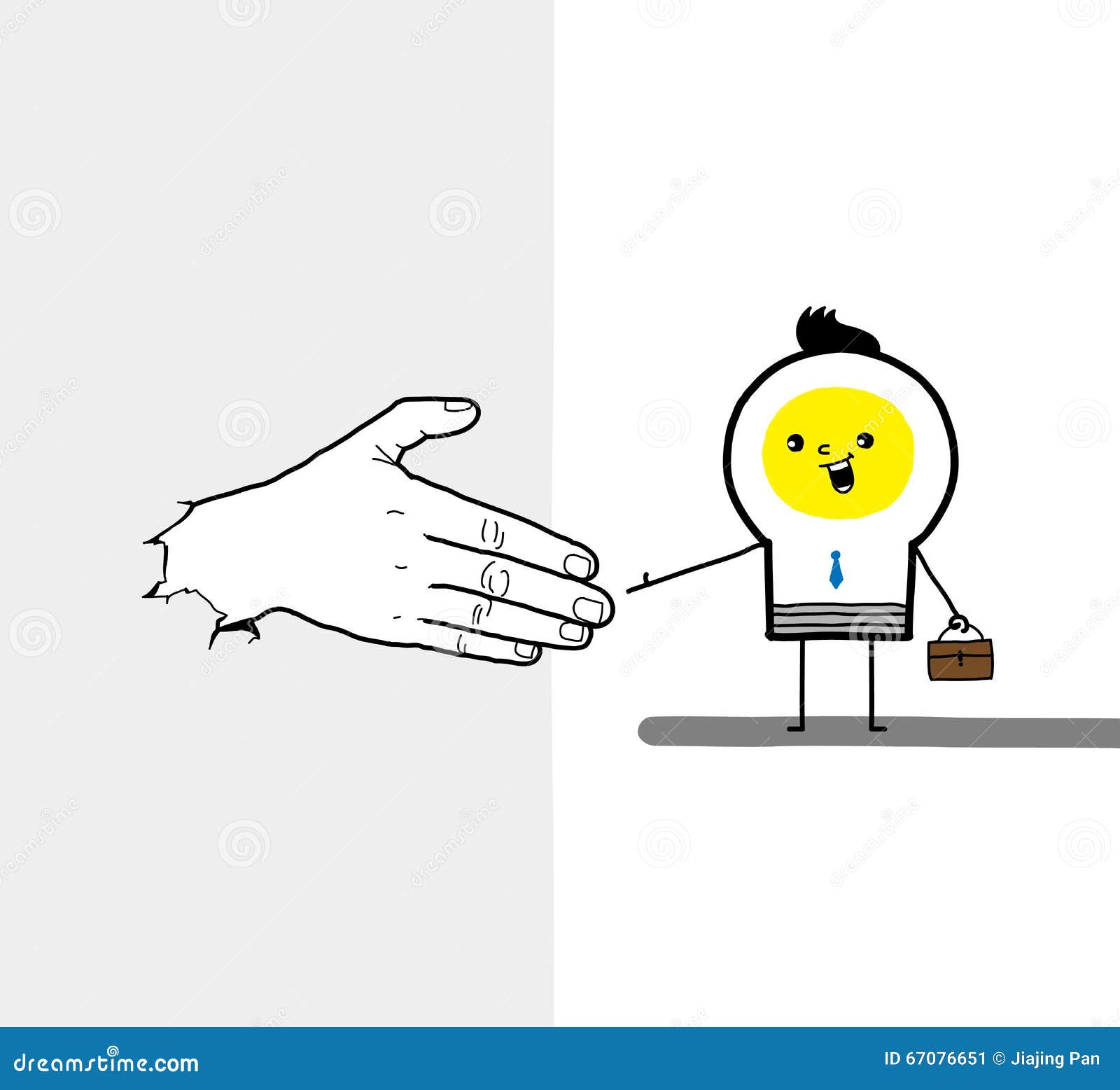 Happy cooperation stock illustration. Illustration of businessman ...