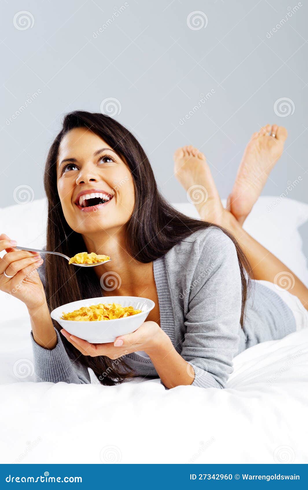 Happy cornflake girl stock photo. Image of girl, attractive - 27342960